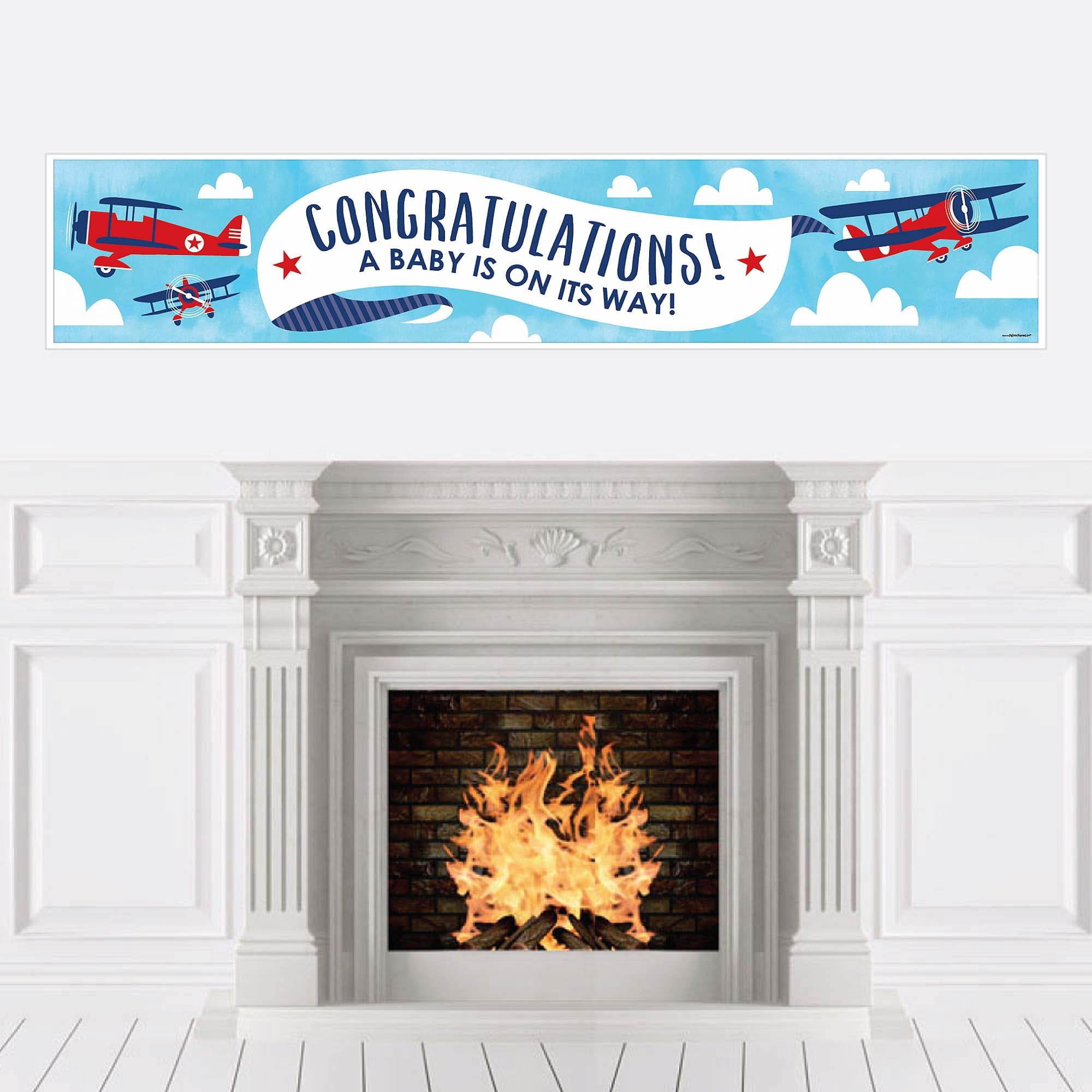 Big Dot of Happiness Taking Flight - Airplane - Vintage Plane Baby ...