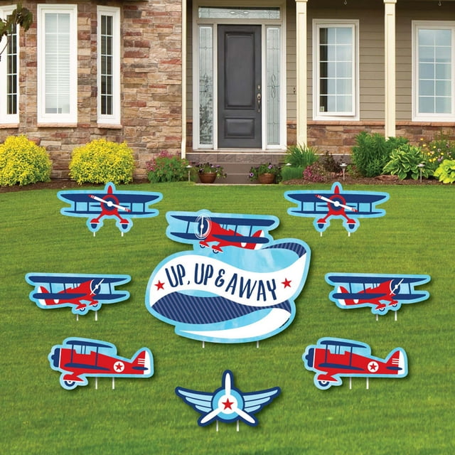 Big Dot of Happiness Taking Flight - Airplane - Yard Sign & Outdoor ...