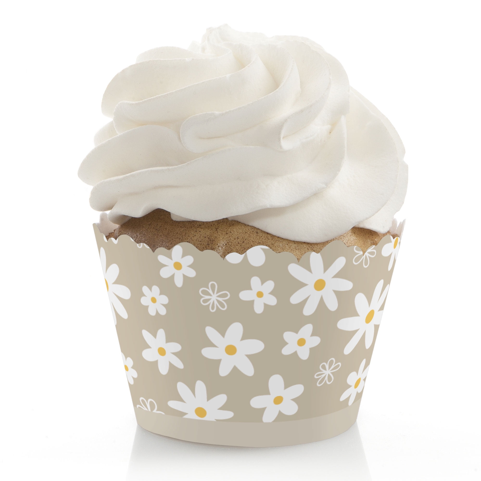 Big Dot of Happiness Tan Daisy Flowers - Floral Party Decorations ...