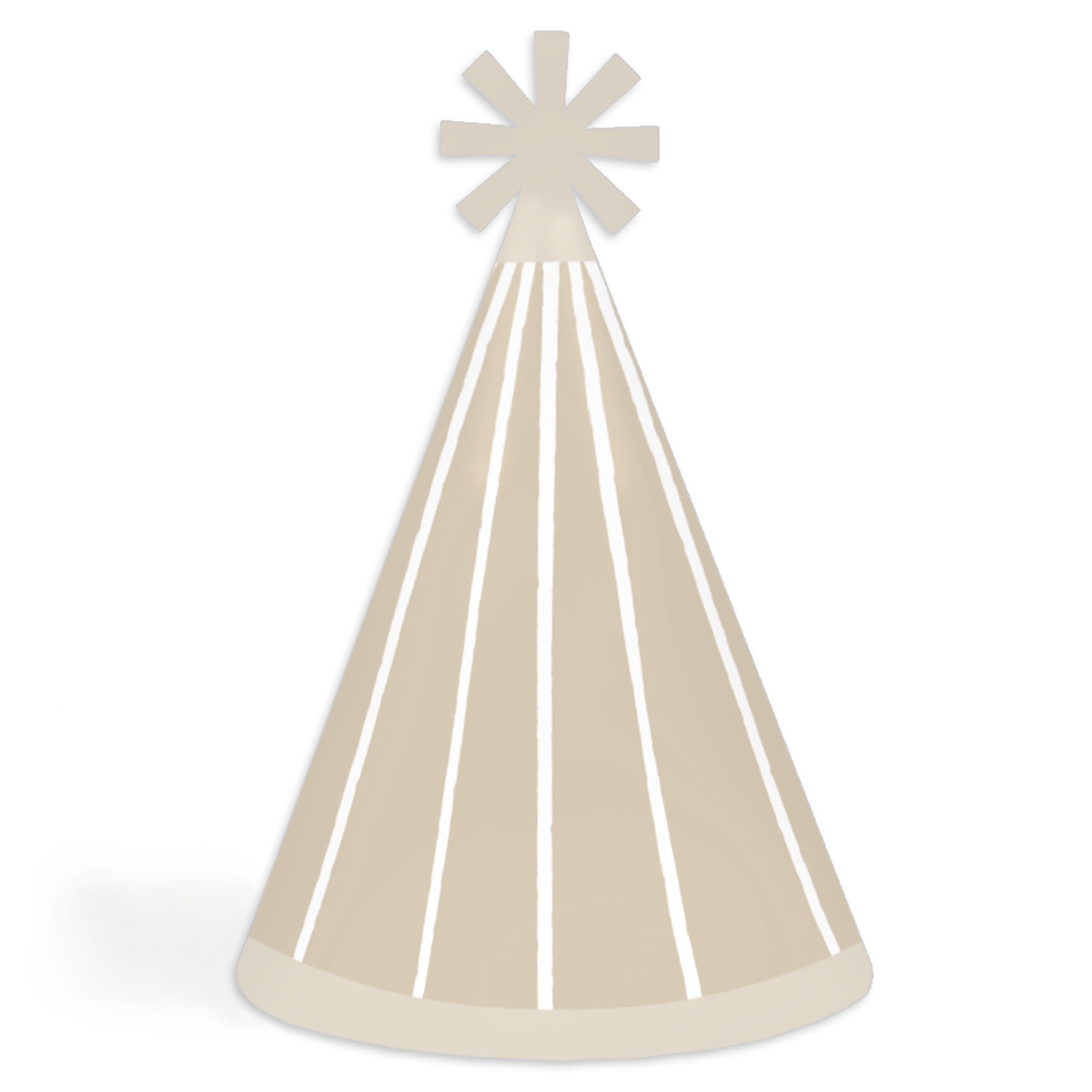 Big Dot of Happiness Tan Stripes - Cone Happy Birthday Party Hats for ...