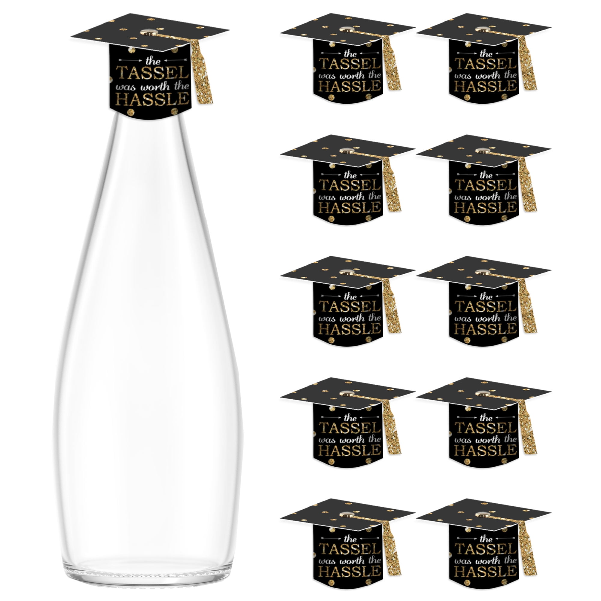 Big Dot of Happiness Tassel Worth The Hassle - Gold - DIY Grad Cap ...