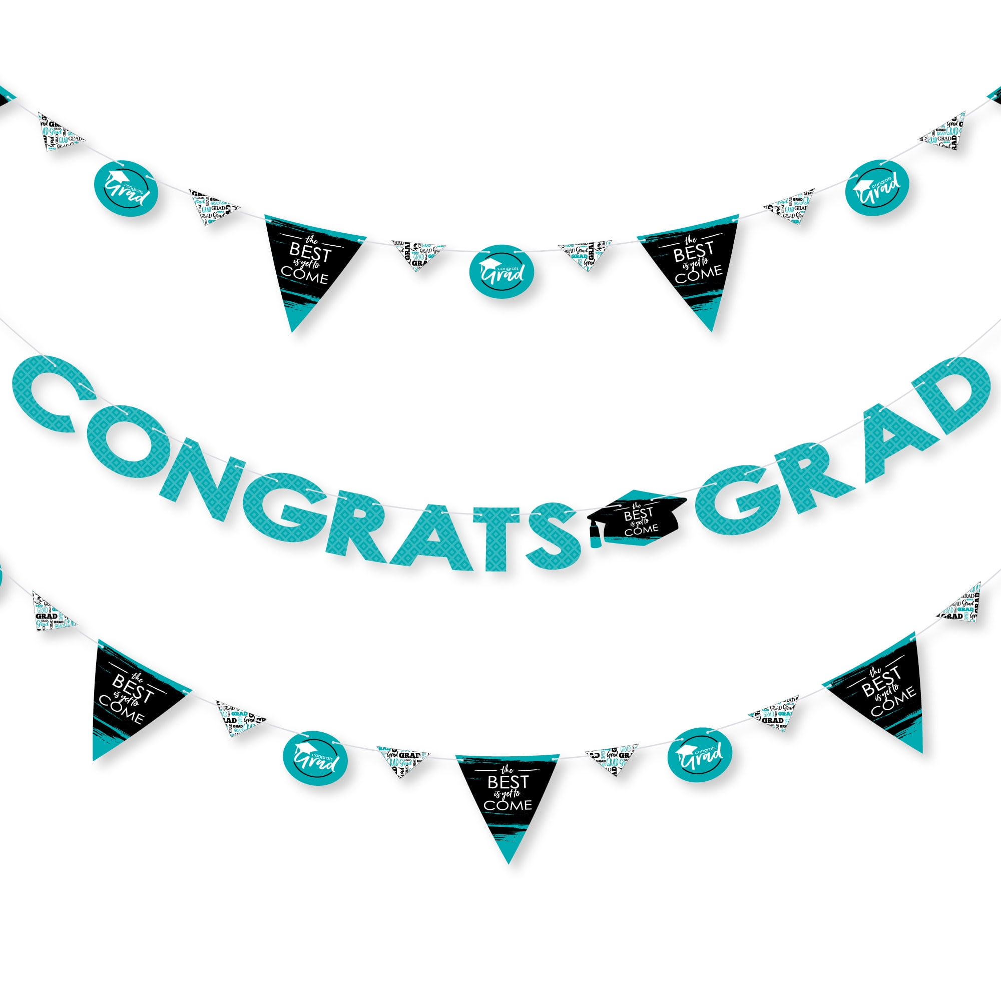 Big Dot of Happiness Teal Grad - Best is Yet to Come - Turquoise Party ...