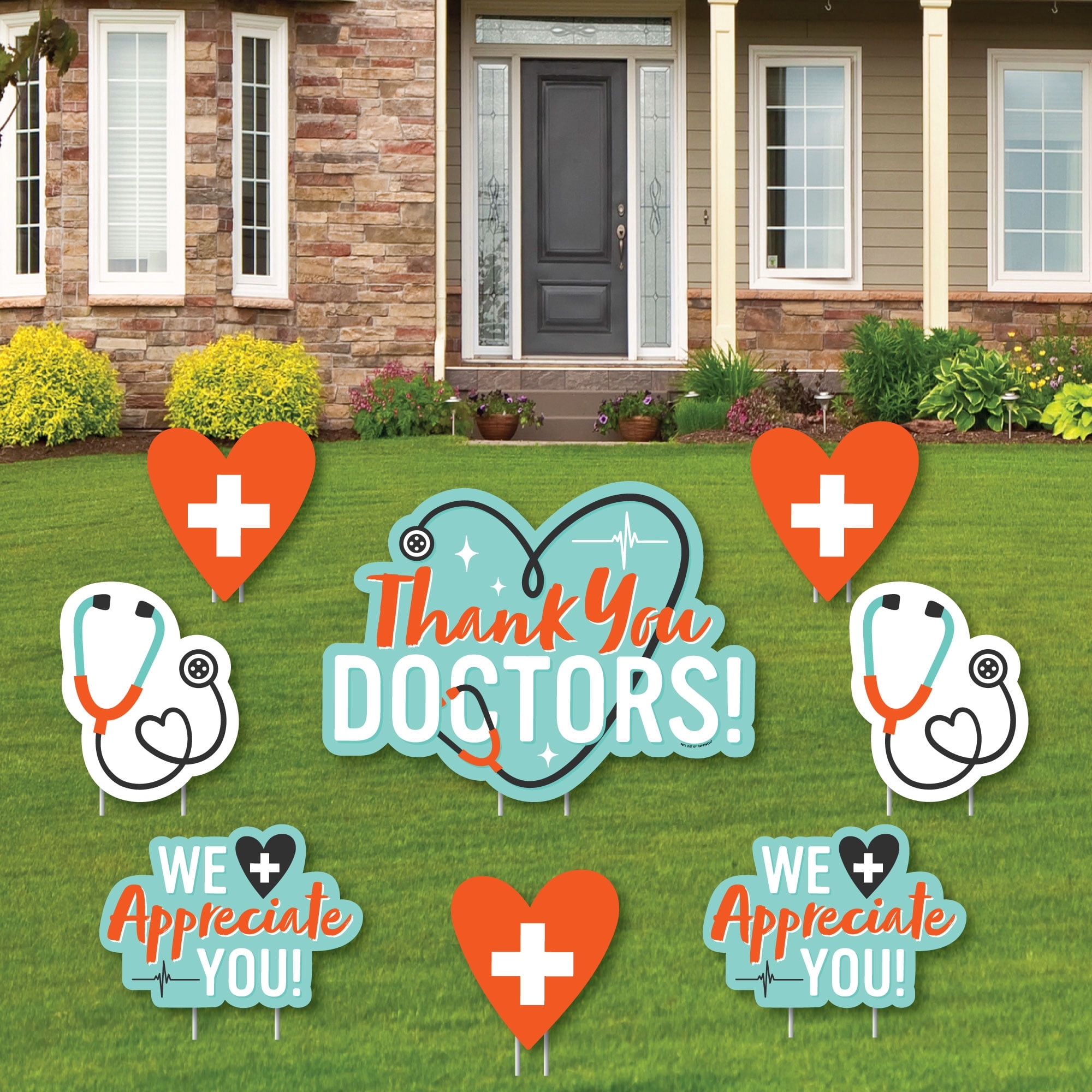 Big Dot of Happiness Thank You Doctors - Yard Sign and Outdoor Lawn ...