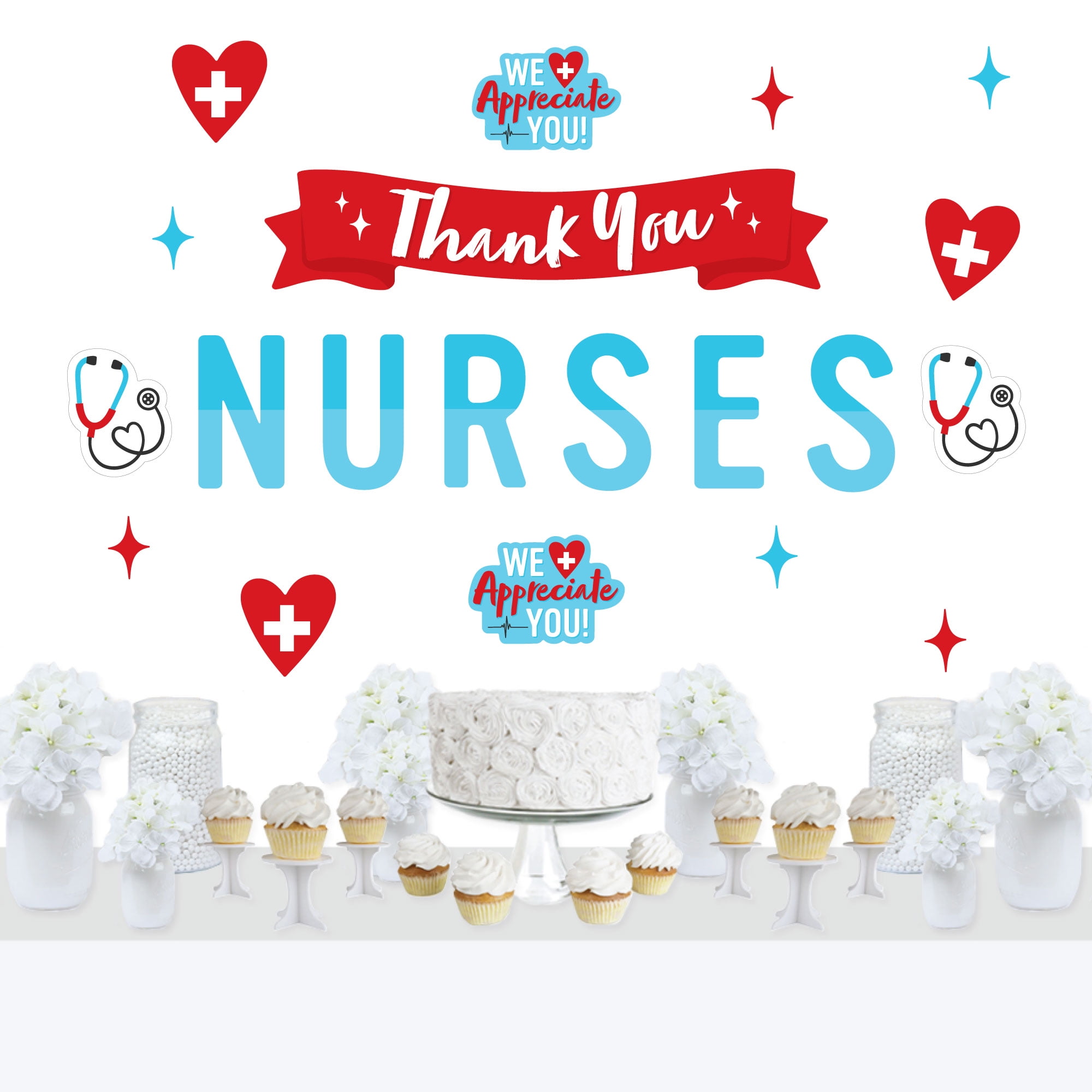 Big Dot of Happiness Thank You Nurses - Peel and Stick Nurse ...