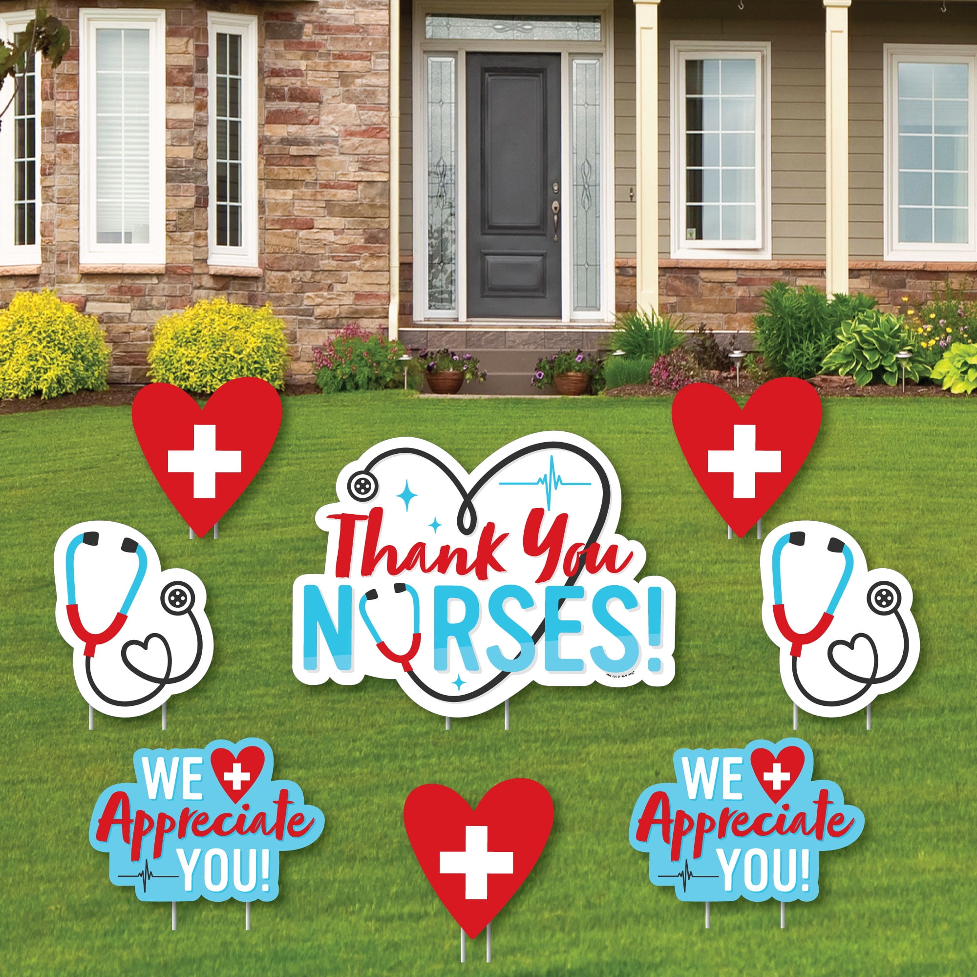 Big Dot of Happiness Thank You Nurses - Yard Sign and Outdoor Lawn ...