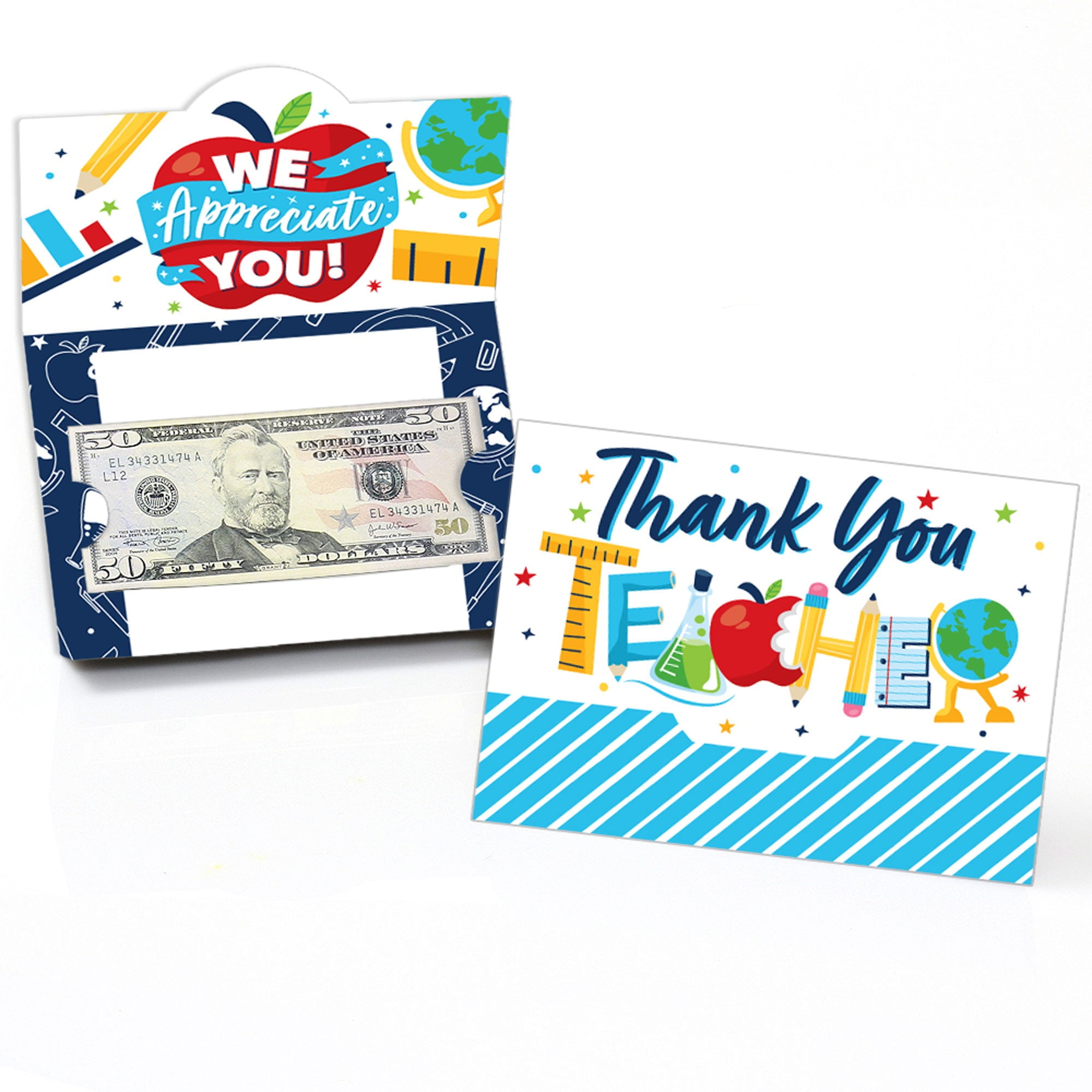 Big Dot of Happiness Thank You Teachers - Teacher Appreciation Money ...