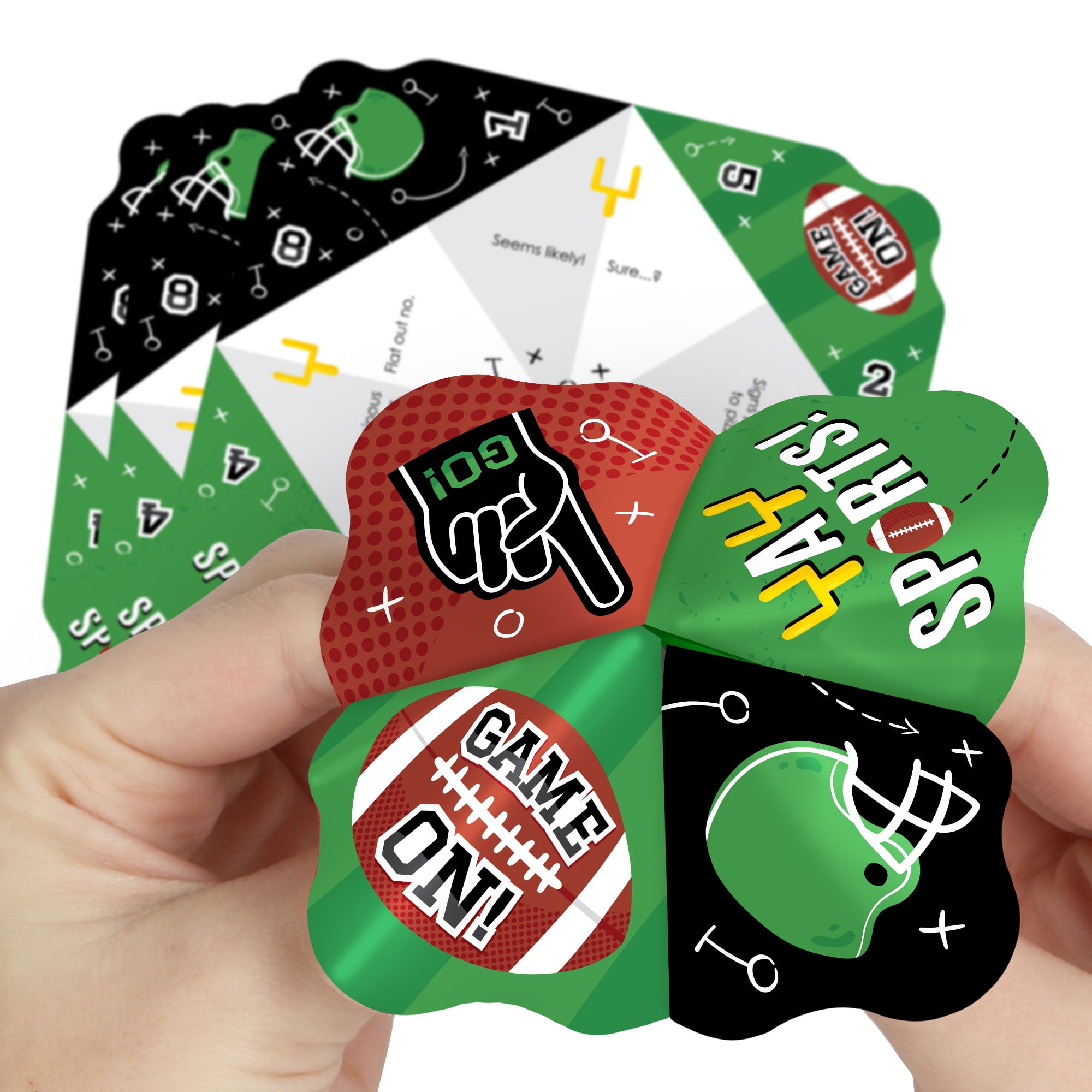 Big Dot of Happiness The Big Game - Football Party Cootie Catcher Game ...
