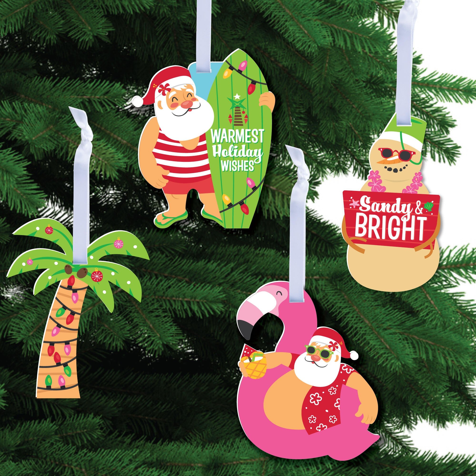 Big Dot of Happiness Tropical Christmas - Beach Santa Holiday ...