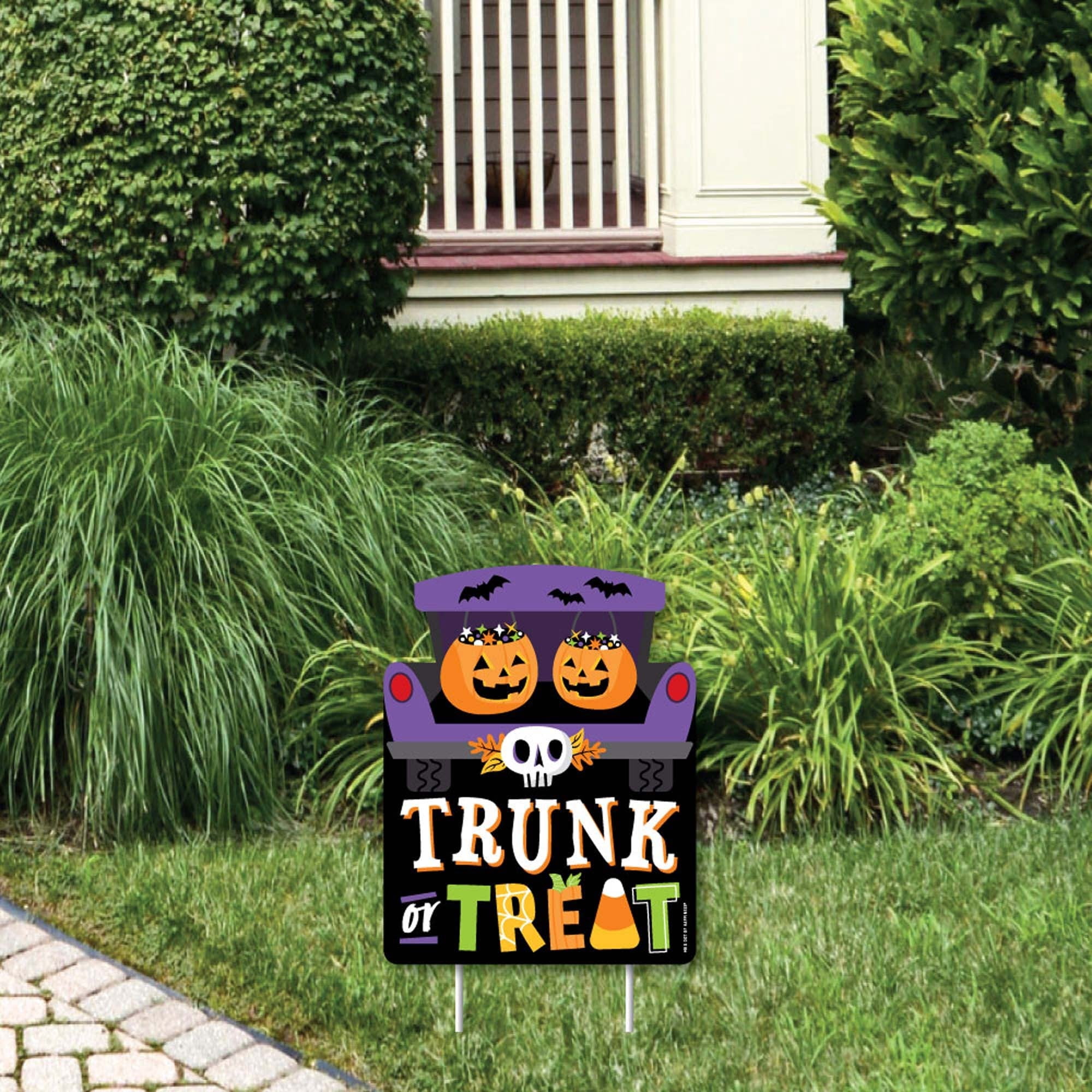 Big Dot of Happiness Trunk or Treat - Outdoor Lawn Sign - Halloween Car ...