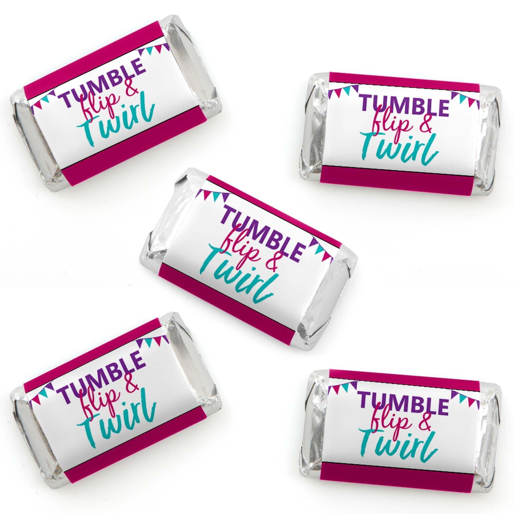Big Dot of Happiness Tumble, Flip & Twirl - Gymnastics - Mini Candy Bar ...