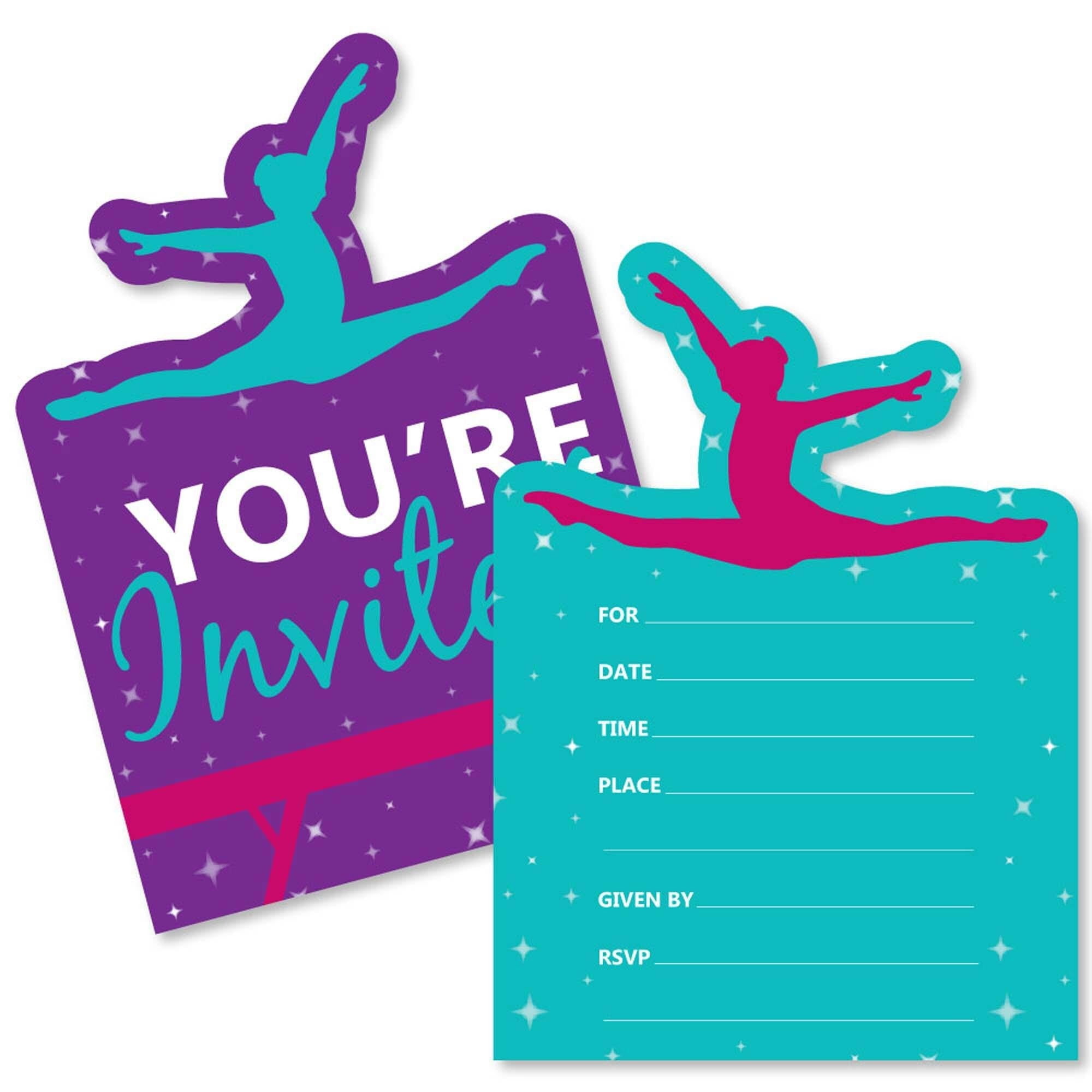 Big Dot of Happiness Tumble, Flip & Twirl - Gymnastics - Shaped Fill-in ...