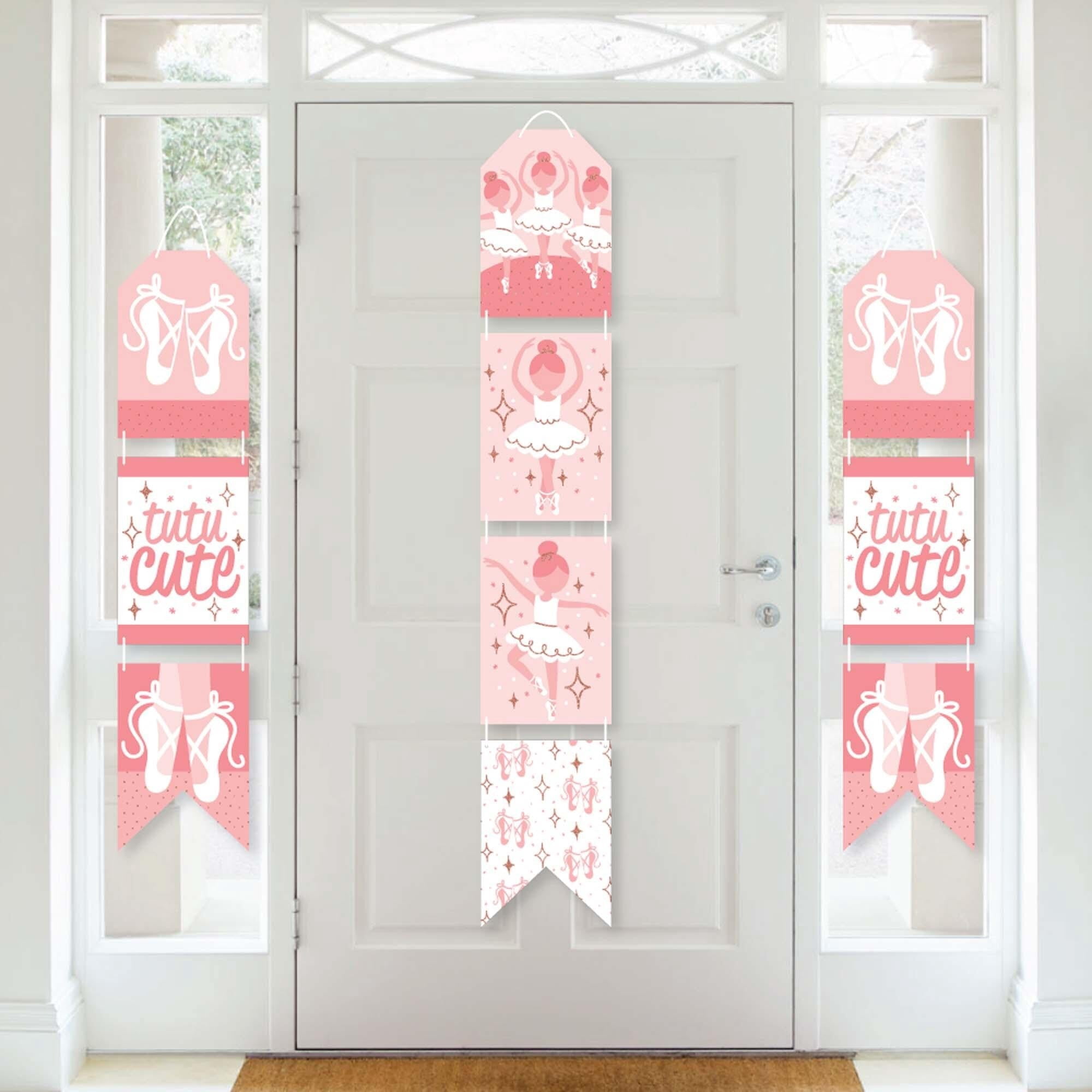Big Dot of Happiness Tutu Cute Ballerina - Hanging Vertical Paper Door ...