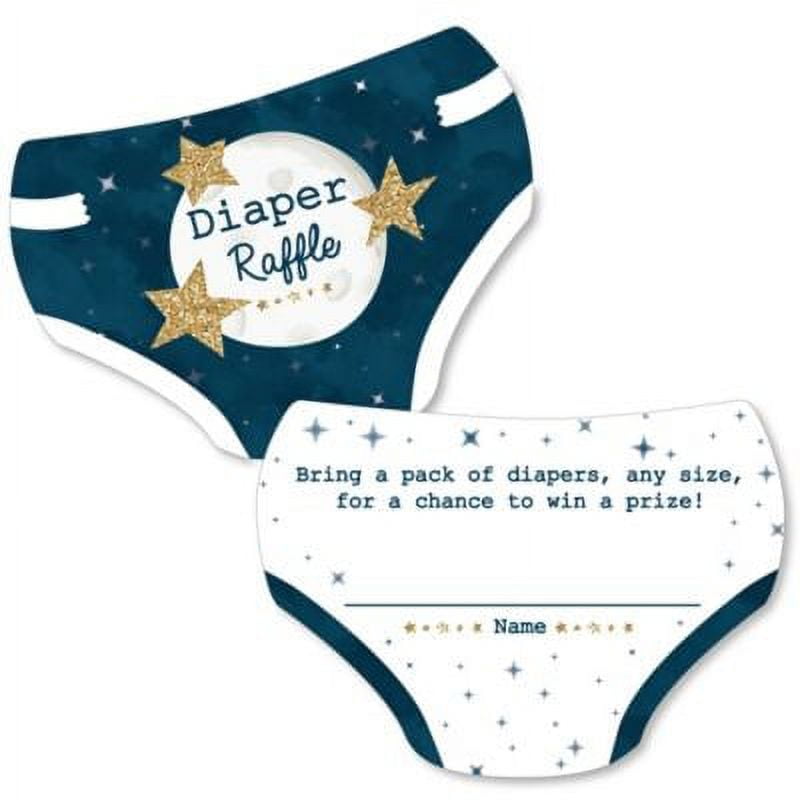 Big Dot of Happiness Twinkle Twinkle Little Star - Diaper Shaped Raffle ...