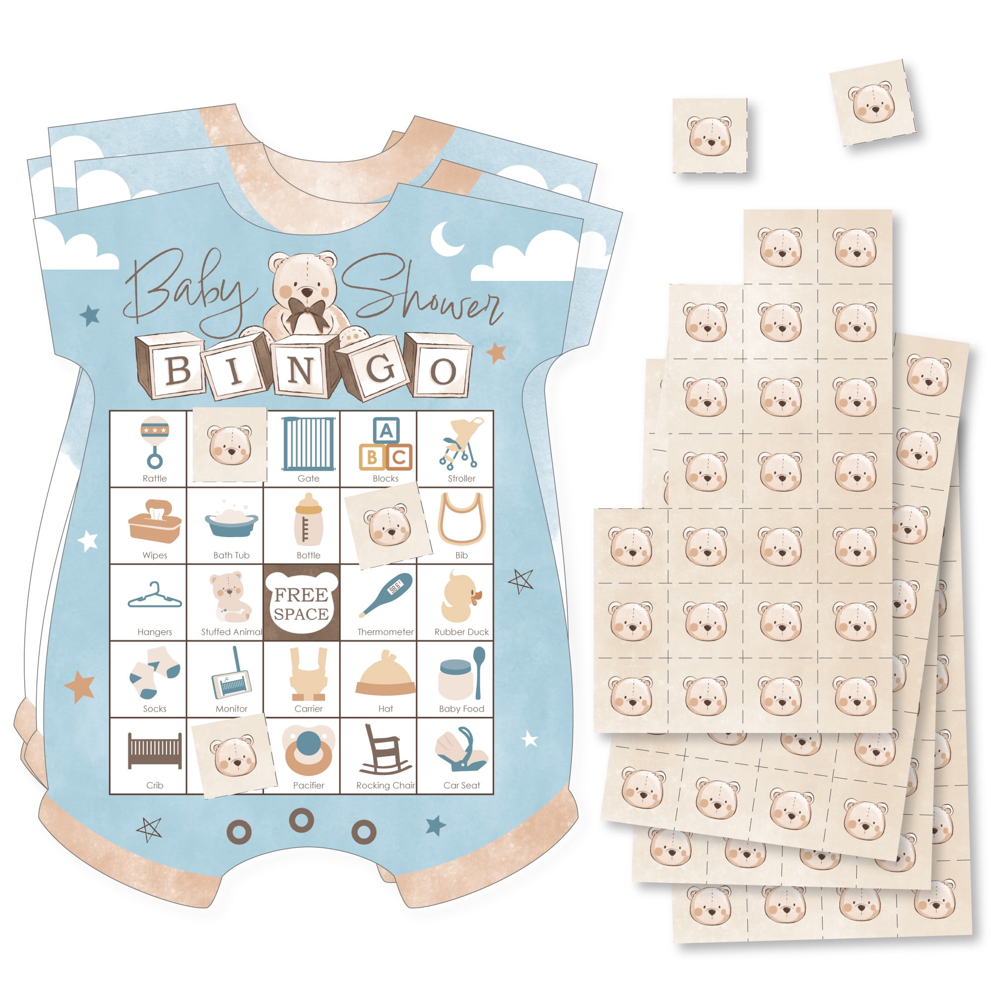 Big Dot of Happiness We Can Bearly Wait - Picture Bingo Cards and ...