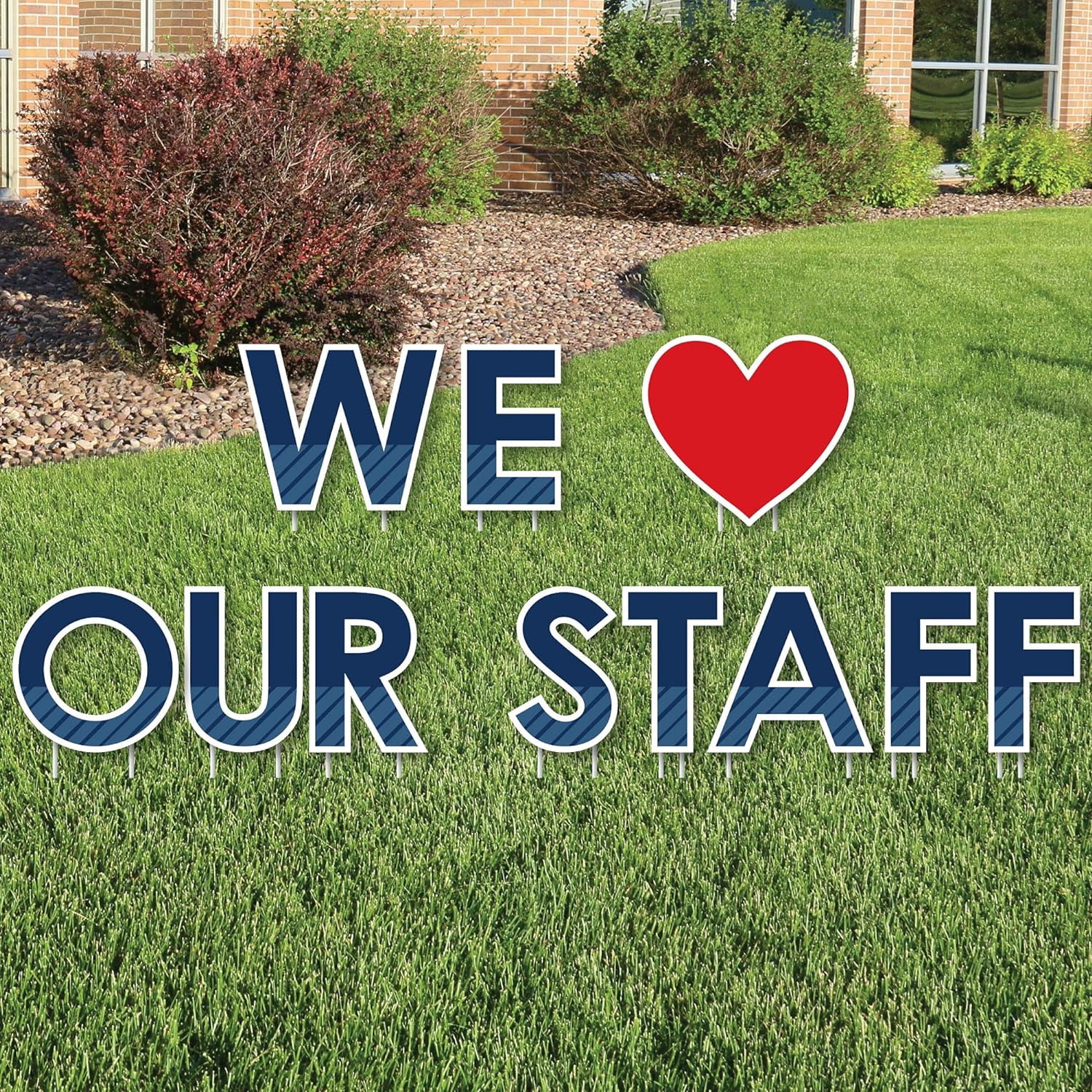 Big Dot of Happiness We Love Our Staff - Yard Sign Outdoor Lawn ...