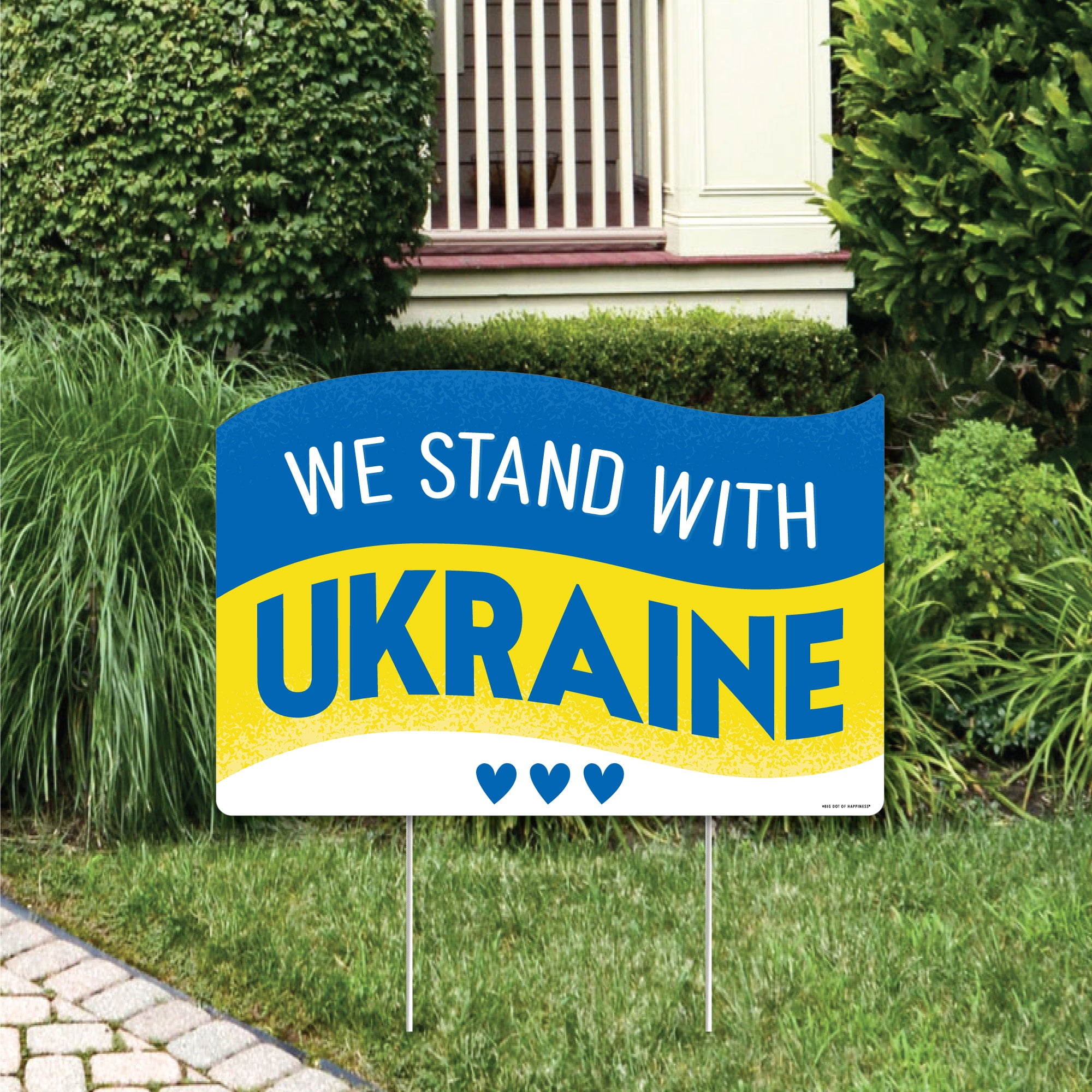 Big Dot of Happiness We Stand with Ukraine - Pray For Ukraine Yard Sign ...