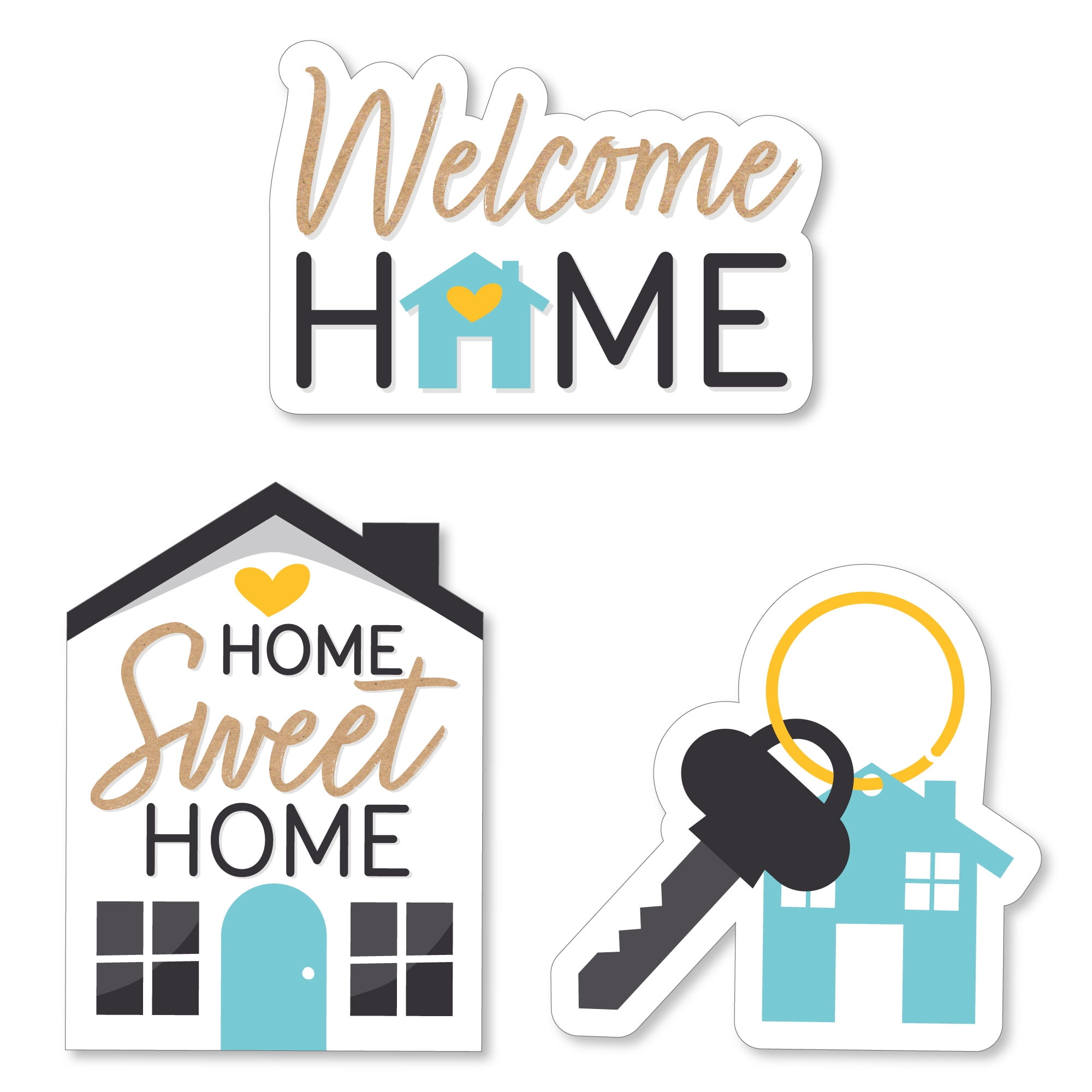 Big Dot of Happiness Welcome Home Housewarming - DIY Shaped New Sweet ...