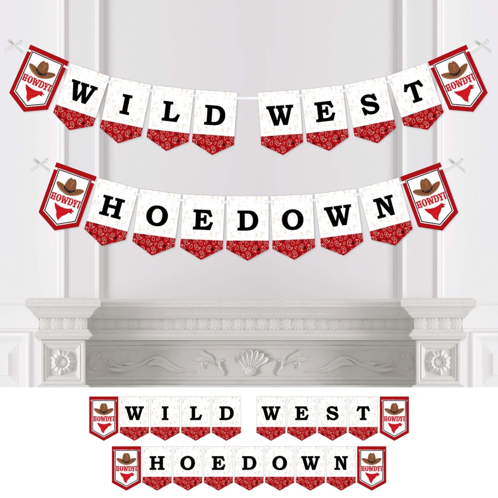 Big Dot of Happiness Western Hoedown - Wild West Cowboy Party Bunting ...