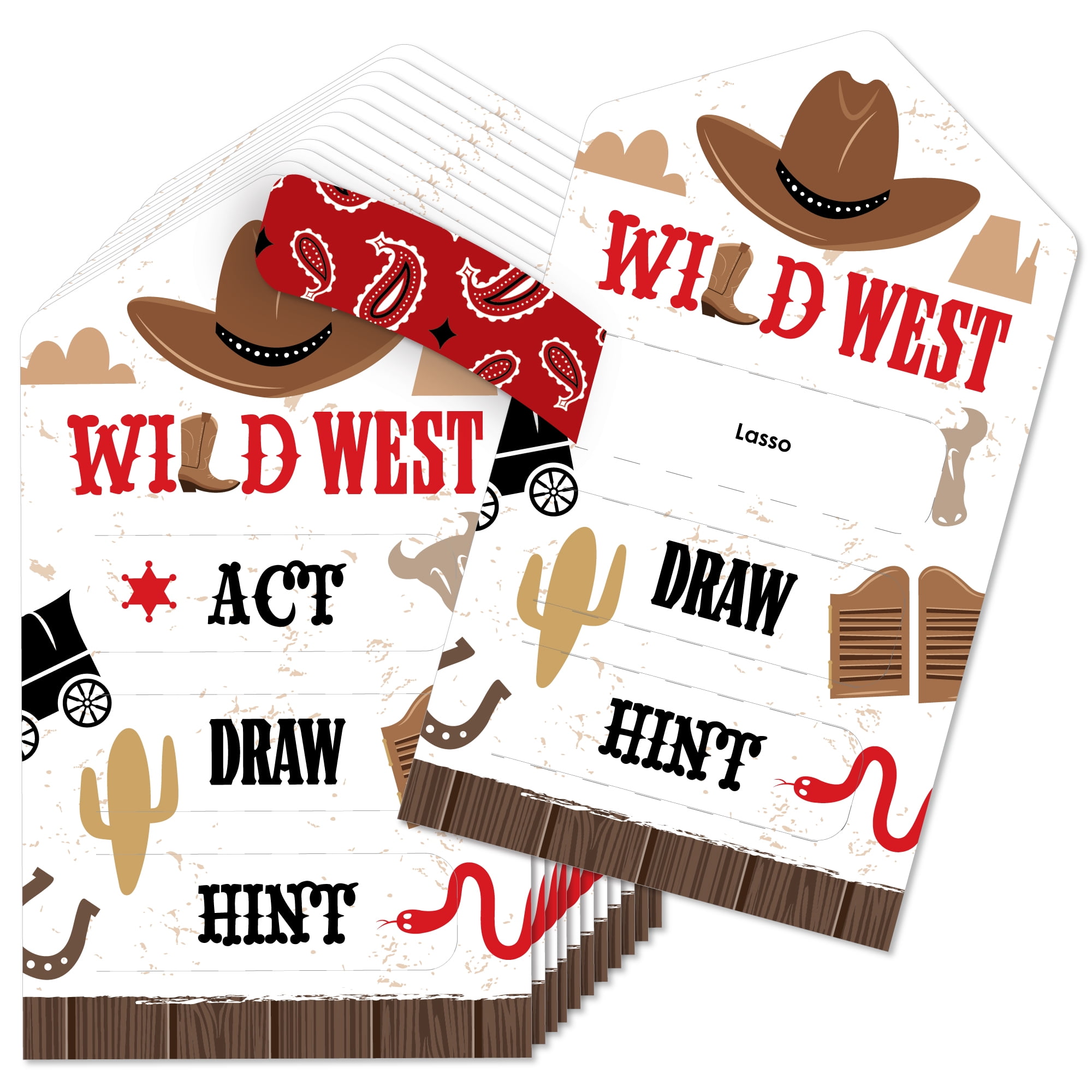 Big Dot of Happiness Western Hoedown - Wild West Cowboy Party Game ...