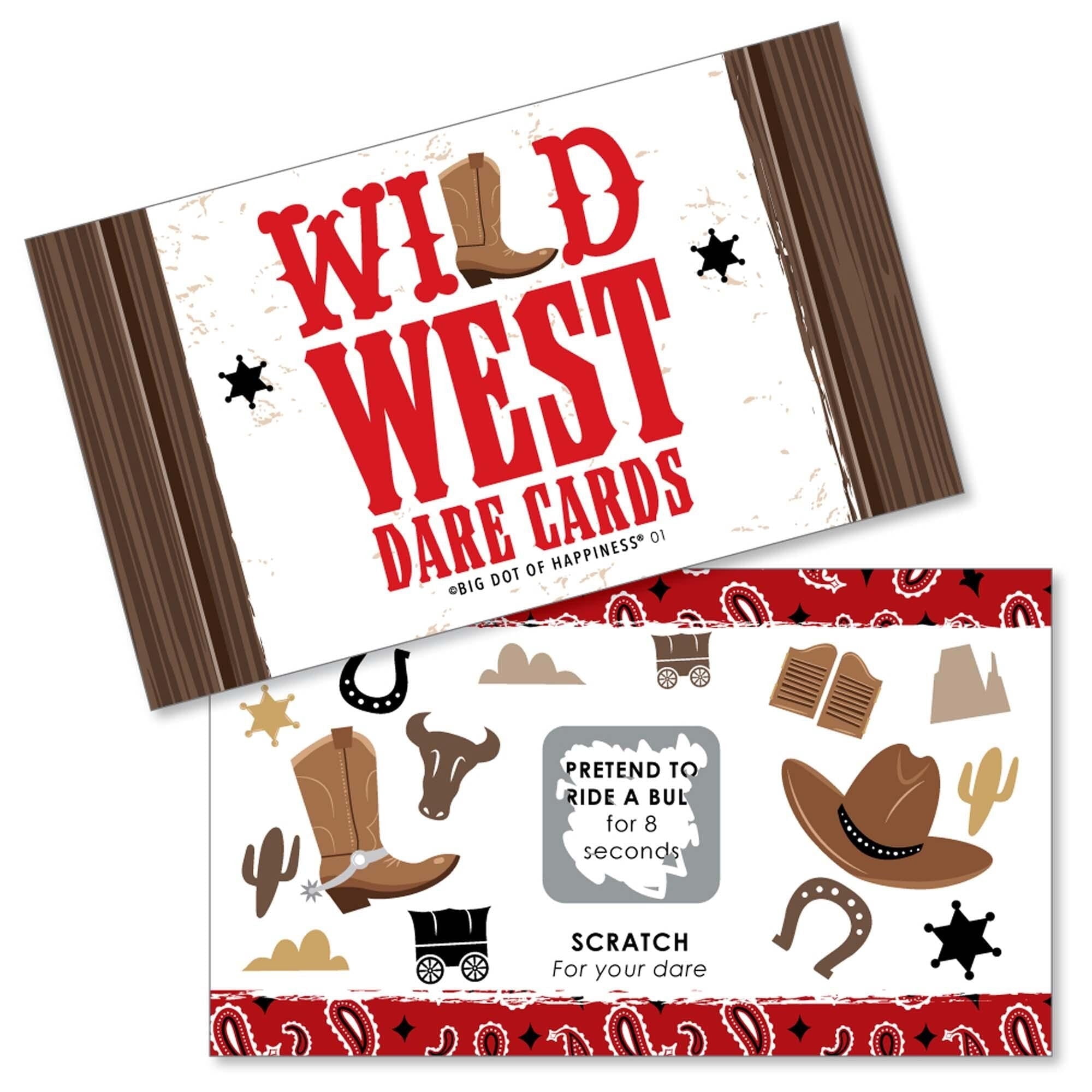 Big Dot of Happiness Western Hoedown - Wild West Cowboy Party Game ...