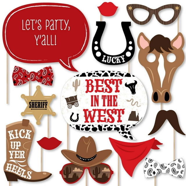 Big Dot of Happiness Western Hoedown - Wild West Cowboy Party Photo ...