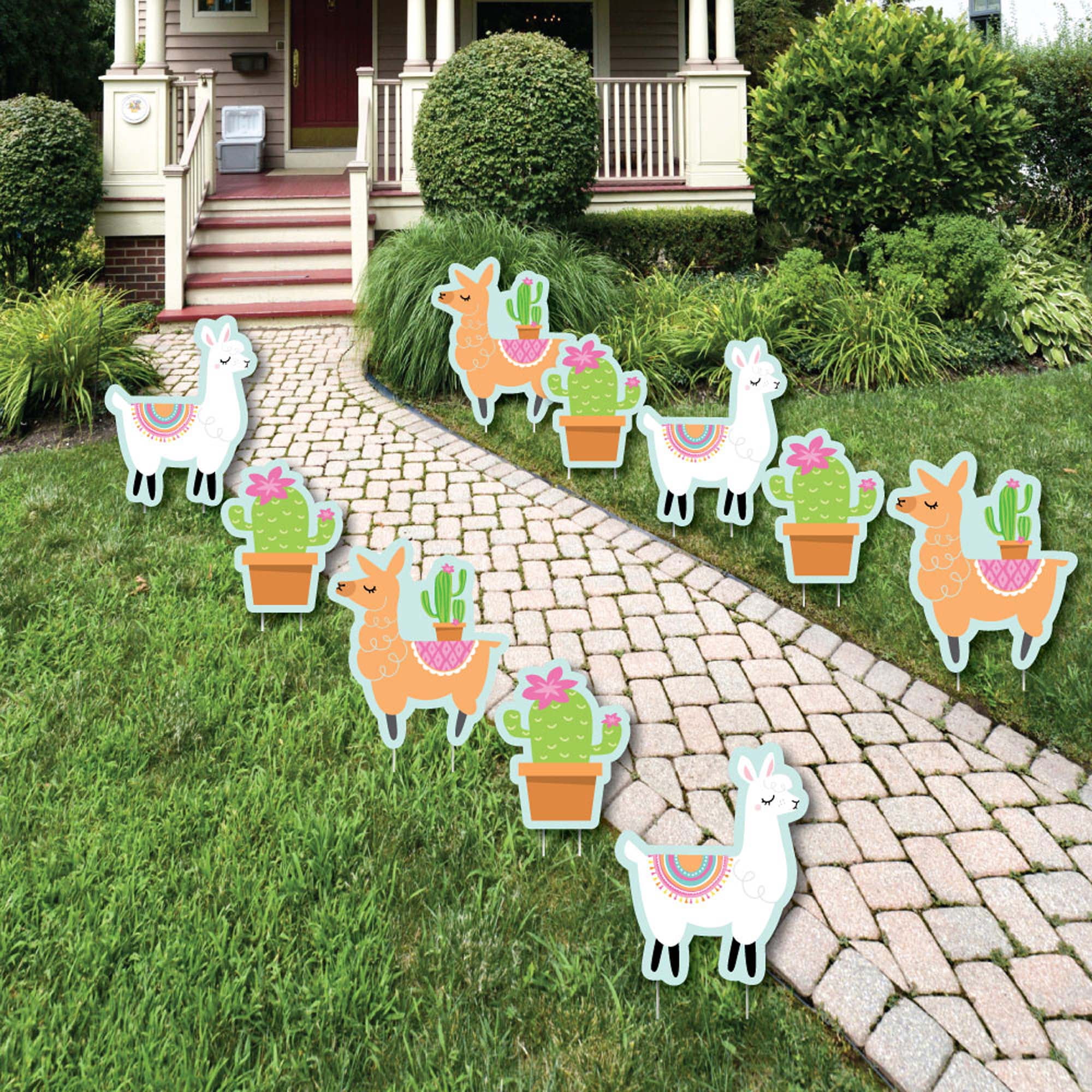 Big Dot of Happiness Whole Llama Fun - Lawn Decorations - Outdoor Llama ...
