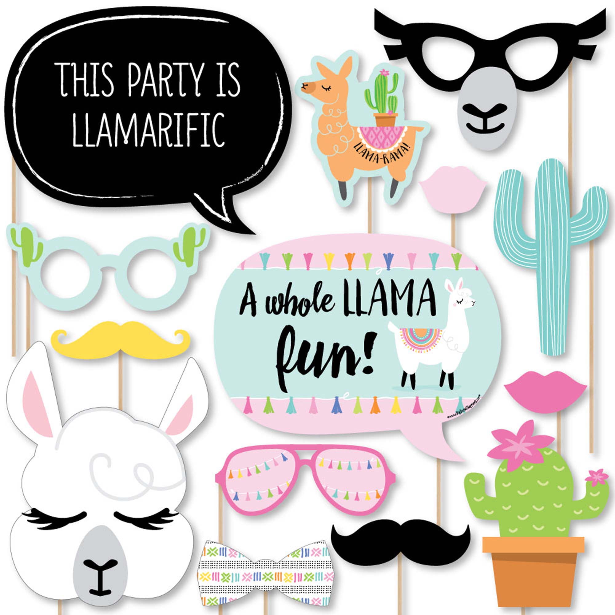 Big Dot of Happiness Whole Llama Fun - Llama Fiesta Baby Shower or ...