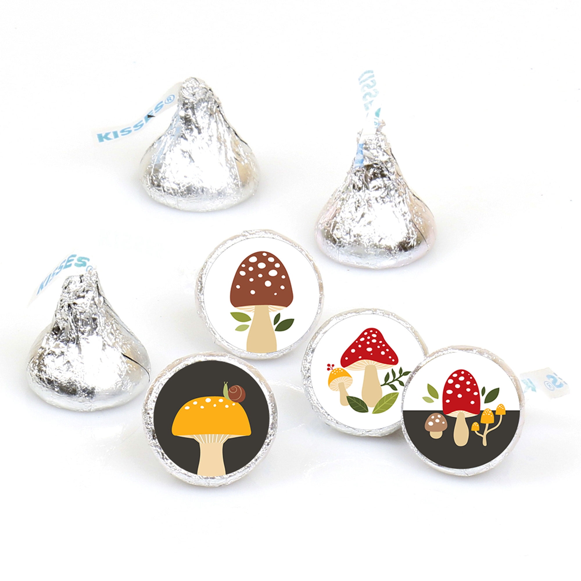 Big Dot of Happiness Wild Mushrooms - Red Toadstool Party Round Candy ...