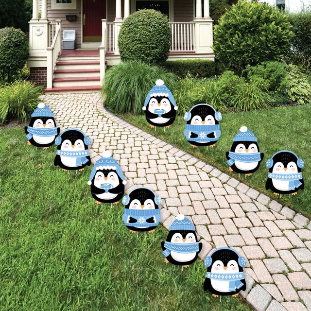 Big Dot of Happiness Winter Penguins - Lawn Decorations - Outdoor ...