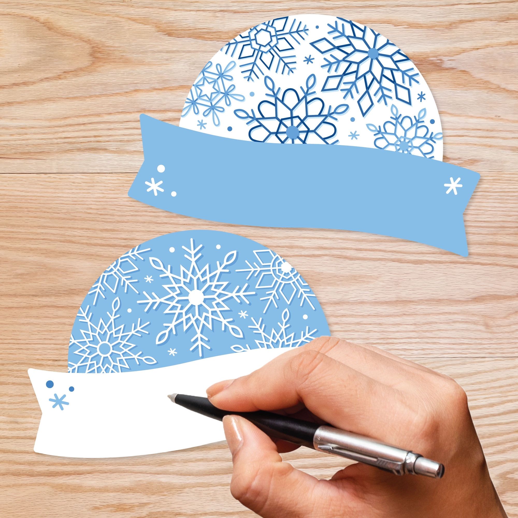 Big Dot of Happiness Winter Snowflakes - DIY Blank Paper Desk or Locker ...
