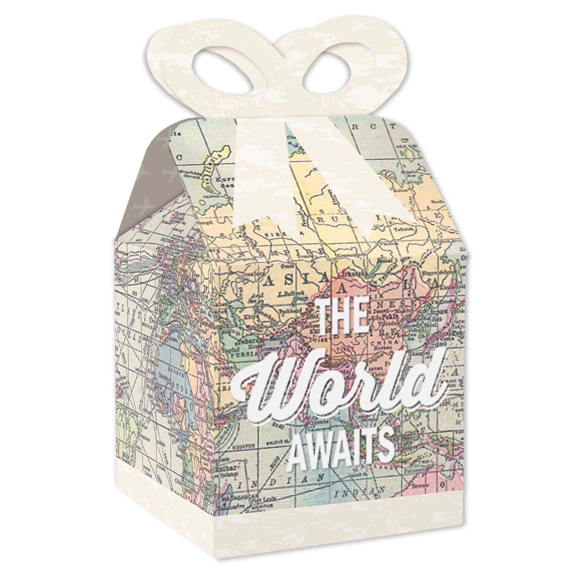 Big Dot of Happiness World Awaits - Square Favor Gift Boxes - Travel ...