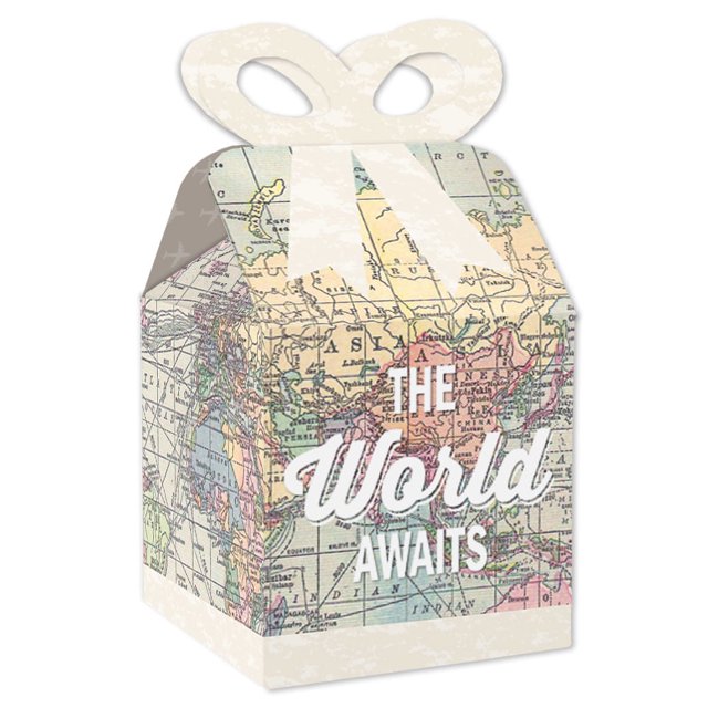 Big Dot of Happiness World Awaits - Square Favor Gift Boxes - Travel ...
