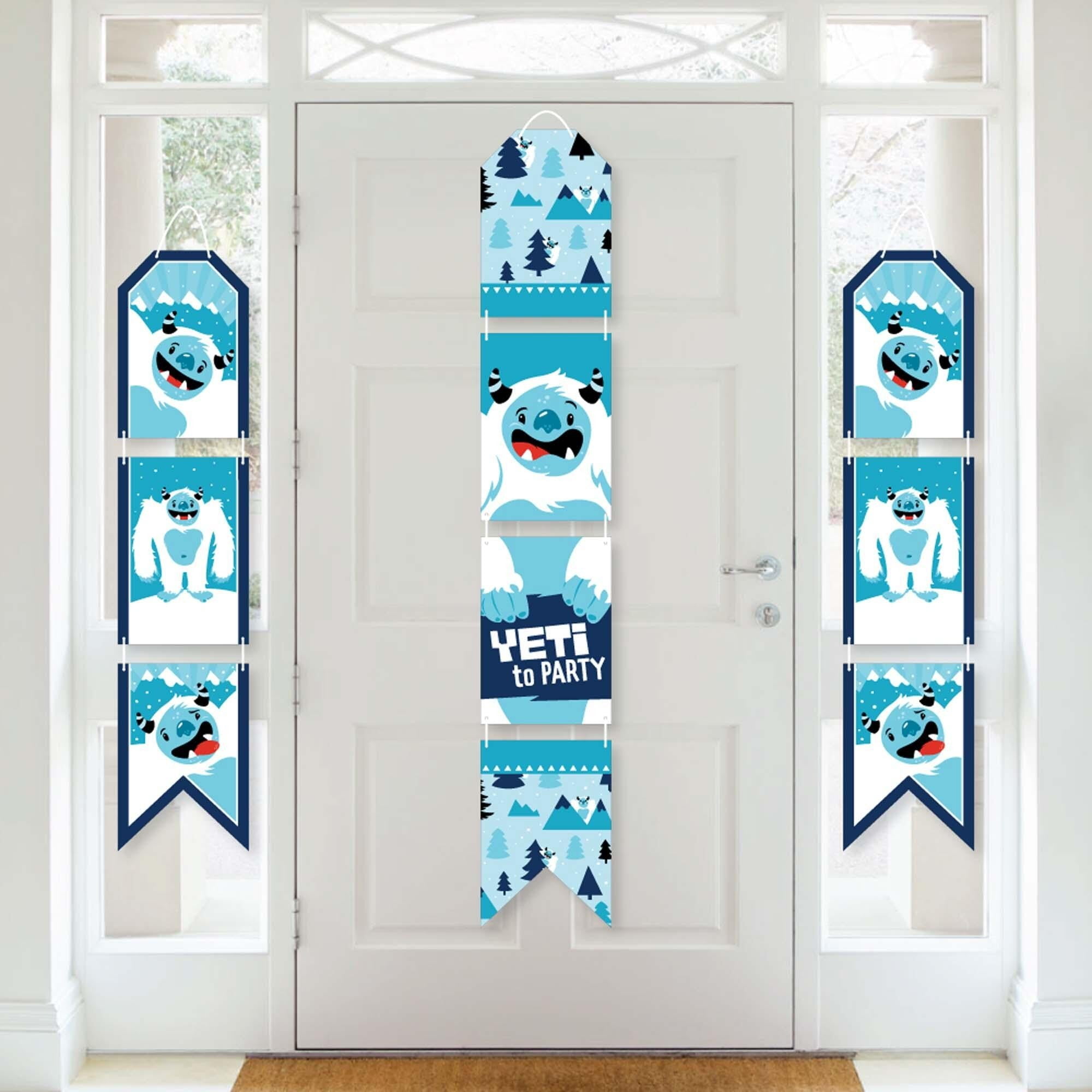 Big Dot of Happiness Yeti to Party - Hanging Vertical Paper Door ...