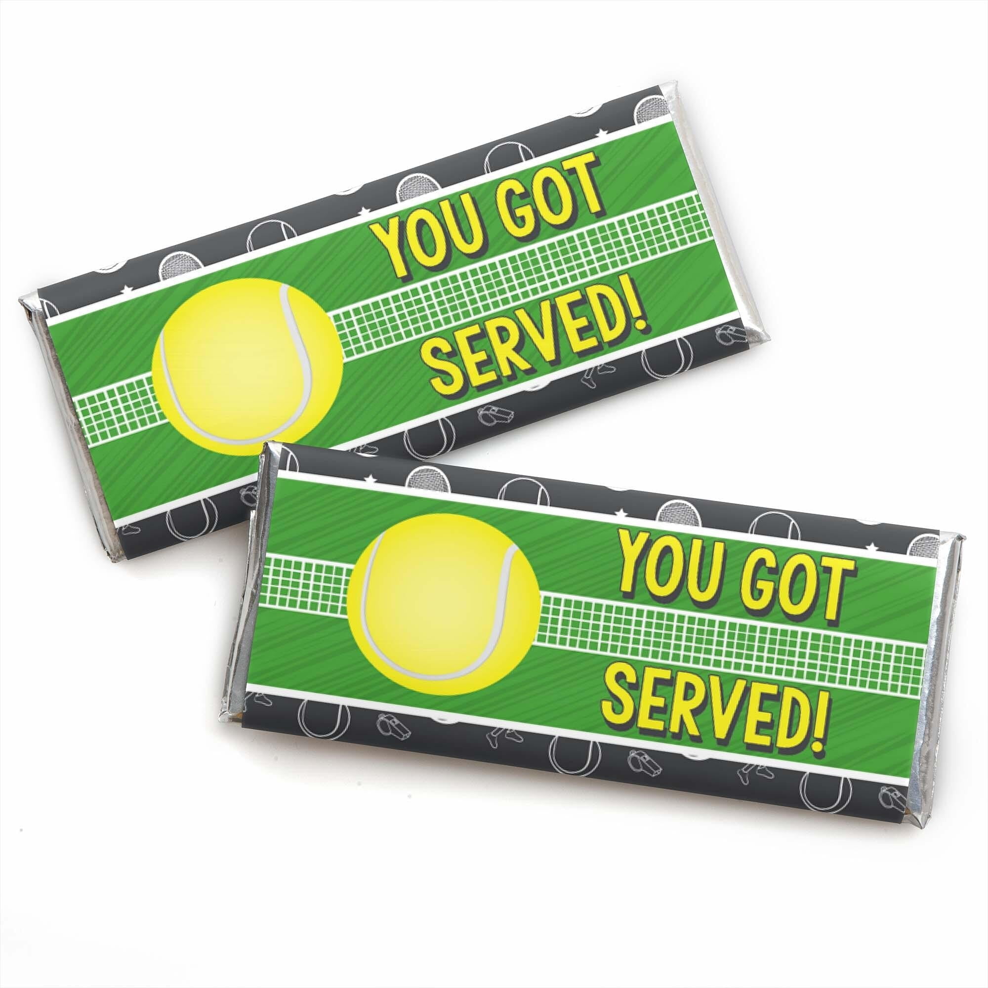 Big Dot of Happiness You Got Served - Tennis - Candy Bar Wrapper Baby ...