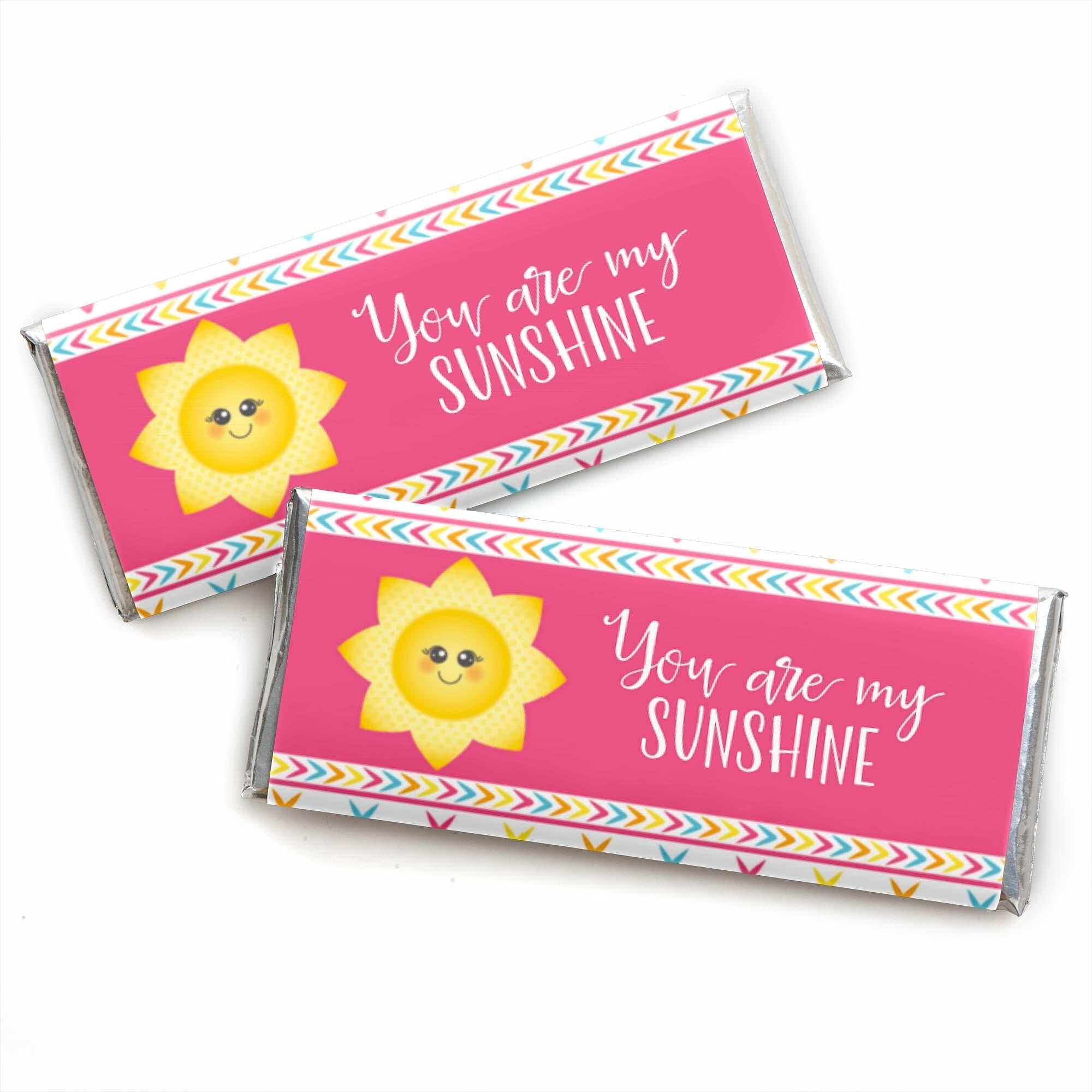 Big Dot of Happiness You are My Sunshine - Candy Bar Wrappers Baby ...