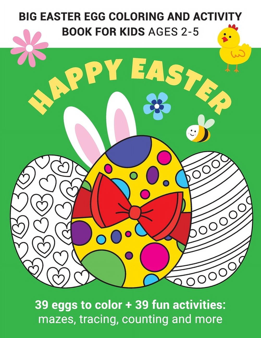 Big Easter egg coloring and activity book for kids Ages 2-5: Fun and ...