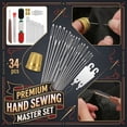 Big Eye Sewing Needles Kit, Steel Hand Sewing Needles With Thimble ...