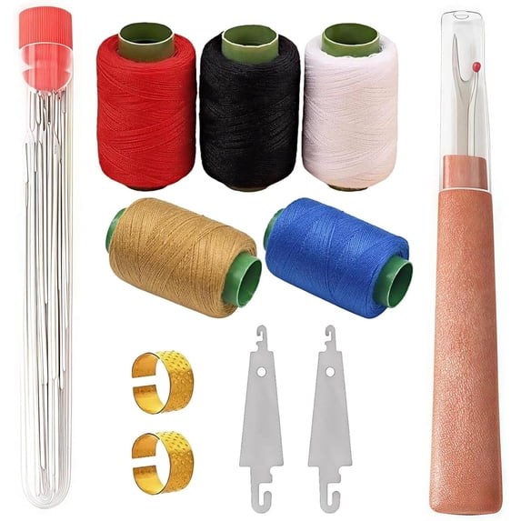 Big Eye Steel Sewing Needles Kit, 41Pcs Sewing Tool Set Portable and ...