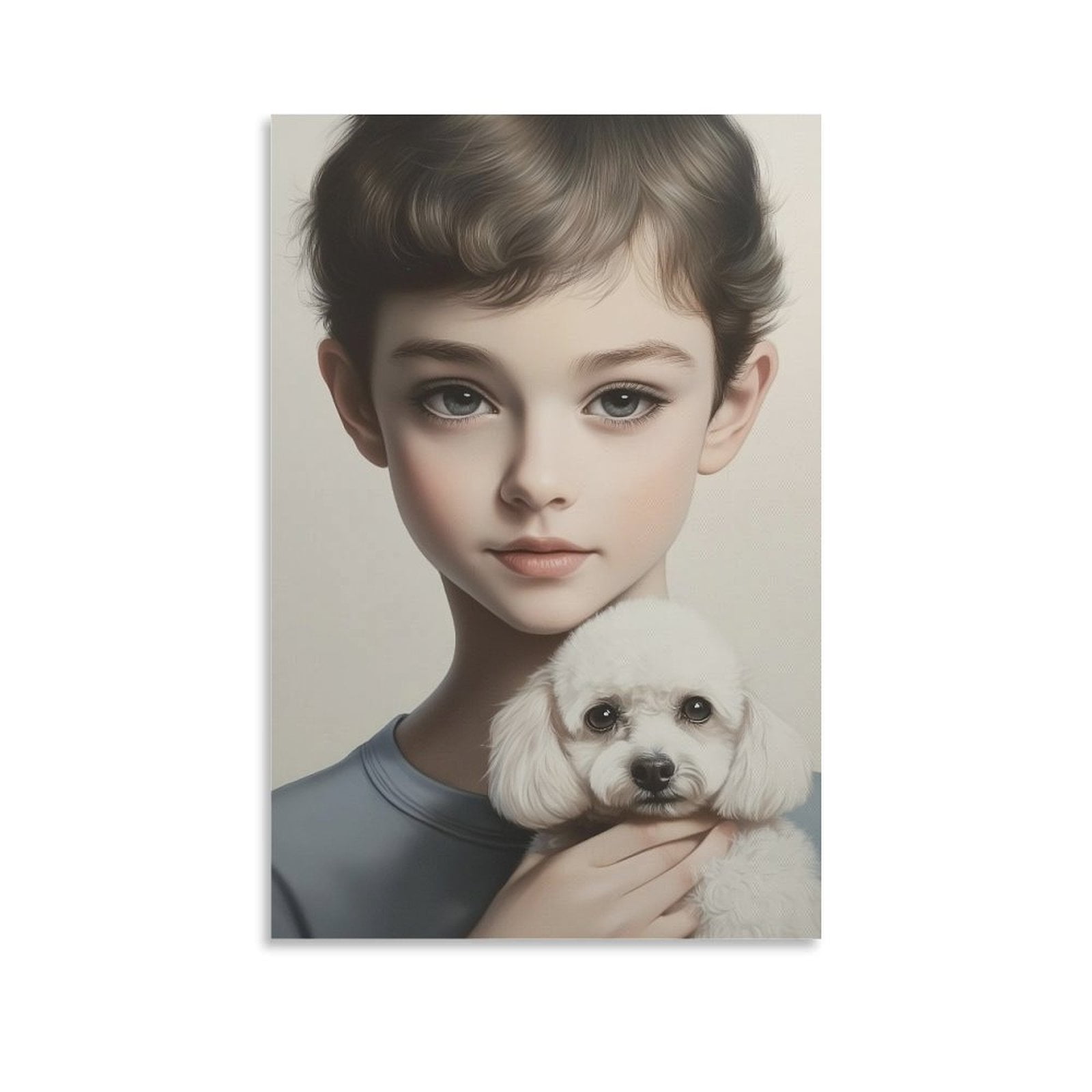 Big Eyed Boy Mural Picture Print Canvas Poster Wall Paint Art Posters ...