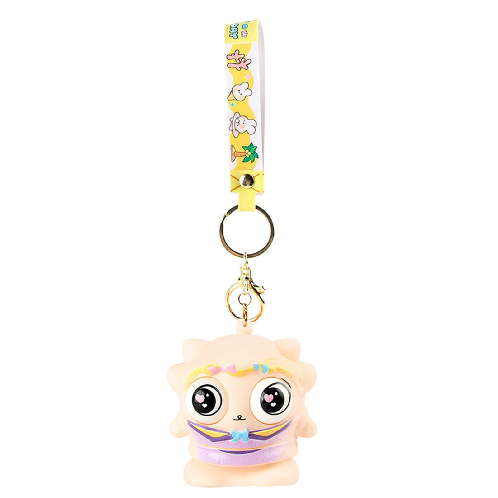 Big Eyed Doll Toy Novelty Stress Keychain with Light for Anxiety ...