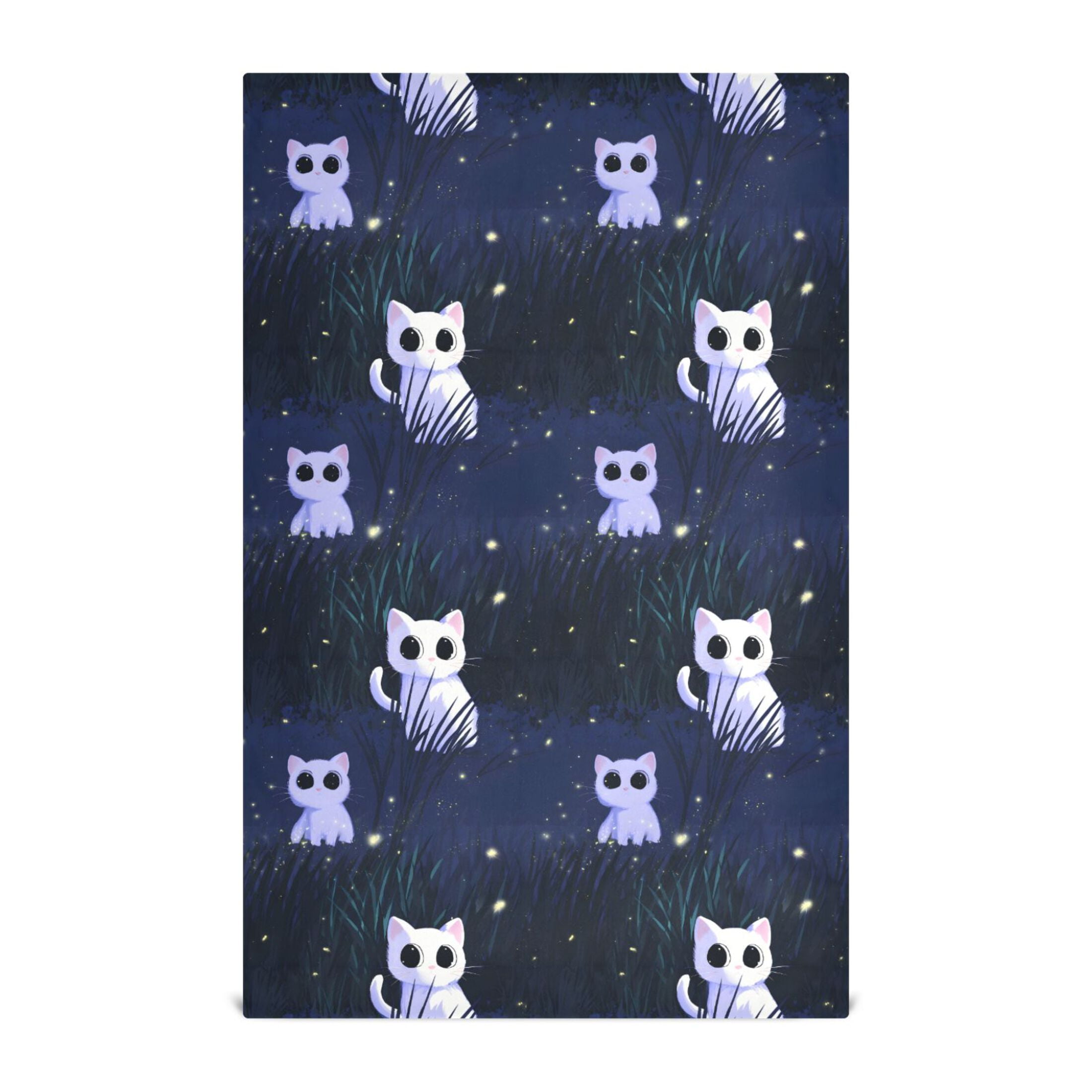 Big Eyes Kittens Kitchen Towels Dishcloth Decorative Waffle Towels ...