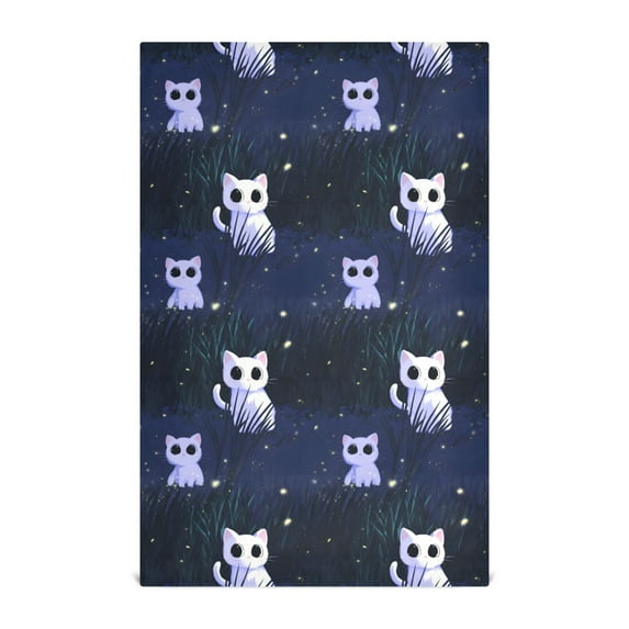 Big Eyes Kittens Kitchen Towels Dishcloth Decorative Waffle Towels ...