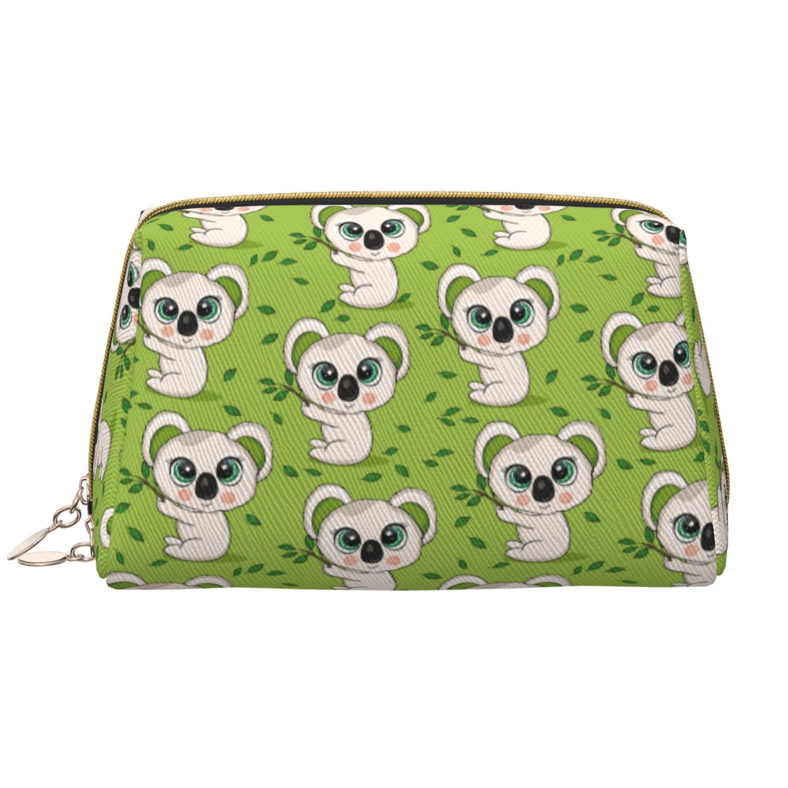 Big Eyes Koala Green Makeup Bag, Large Capacity Cosmetic Bag Portable ...