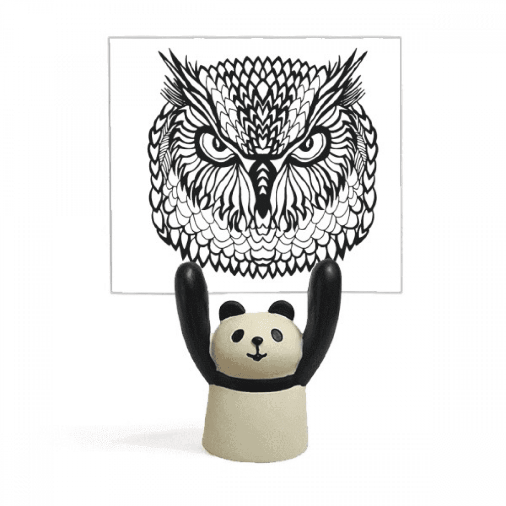 Big Eyes Owl Bird Animal Portrait Sketch Memo Holder Cartoon Animal ...