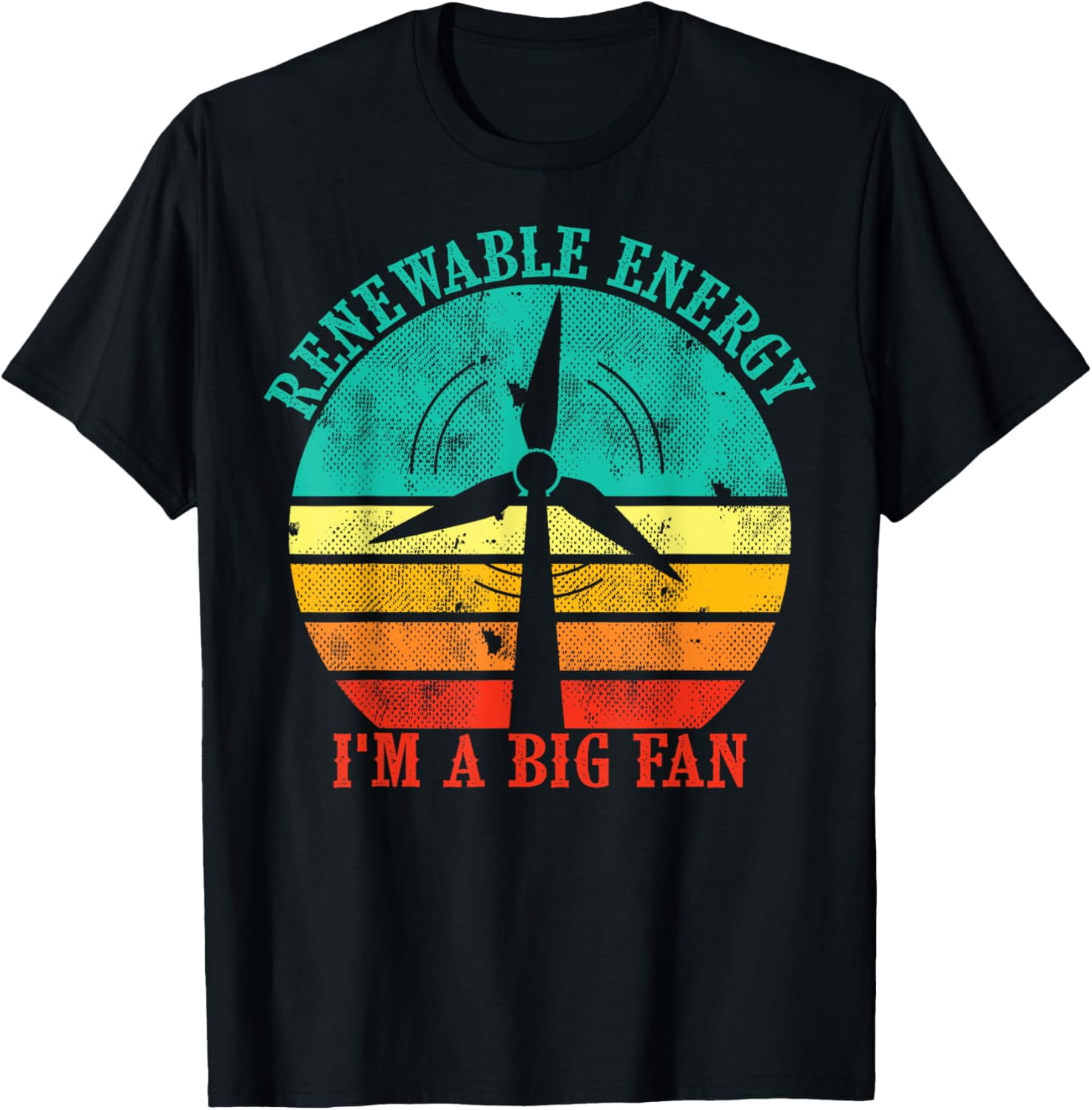 Big Fan Funny Windmill Wind Energy Farm Turbine Environment T-Shirt ...