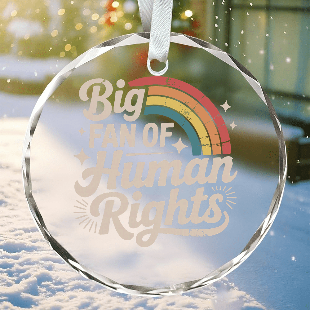 Big Fan Of Human Rights Retro Rainbow Ornament Home Decoration, Crystal ...