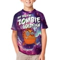 My Big Fat Zombie Goldfish T-Shirt for Boys And Girls, Funny Short ...