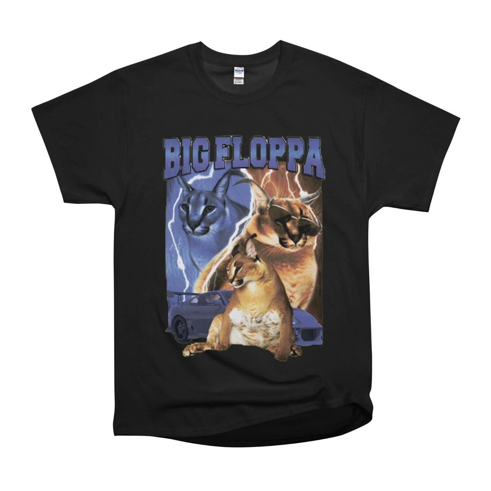 Big Floppa Funny Animal Cute Cat Cool Tee Classic NWT Gildan Size S-3XL ...