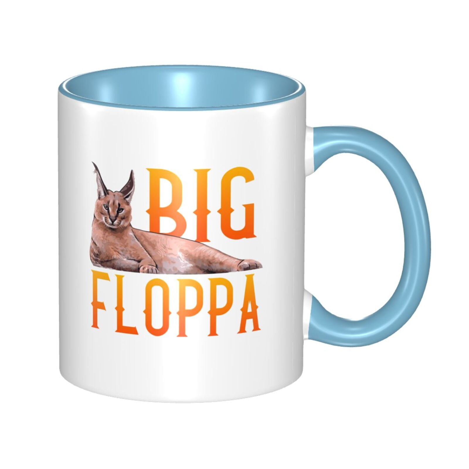 Big Floppa Funny Cute Caracal Cat Meme Cats Lover Coffee Tea Ceramic ...
