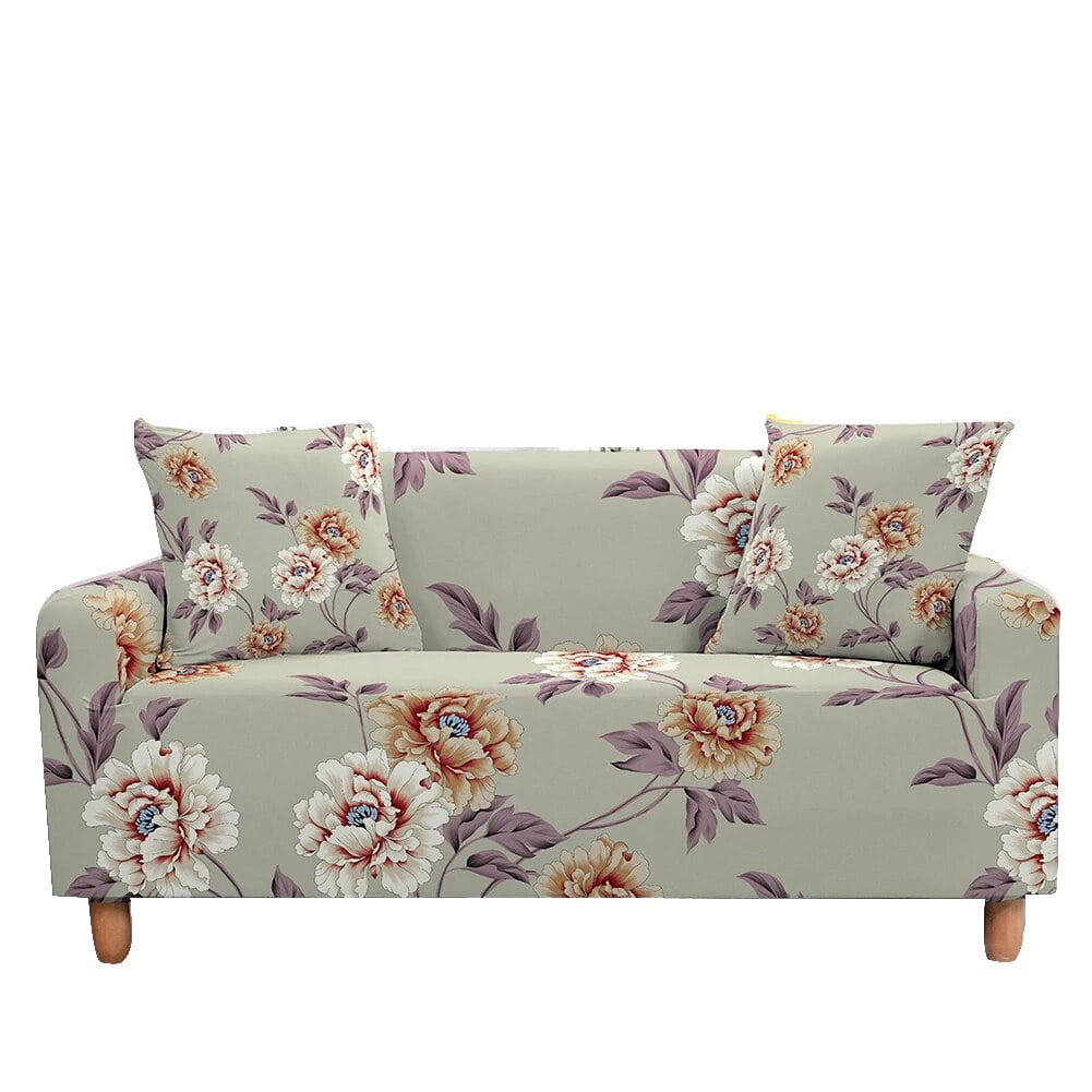 Big Flower Print Sofa Cover for Living Room Stretch Slipcovers ...